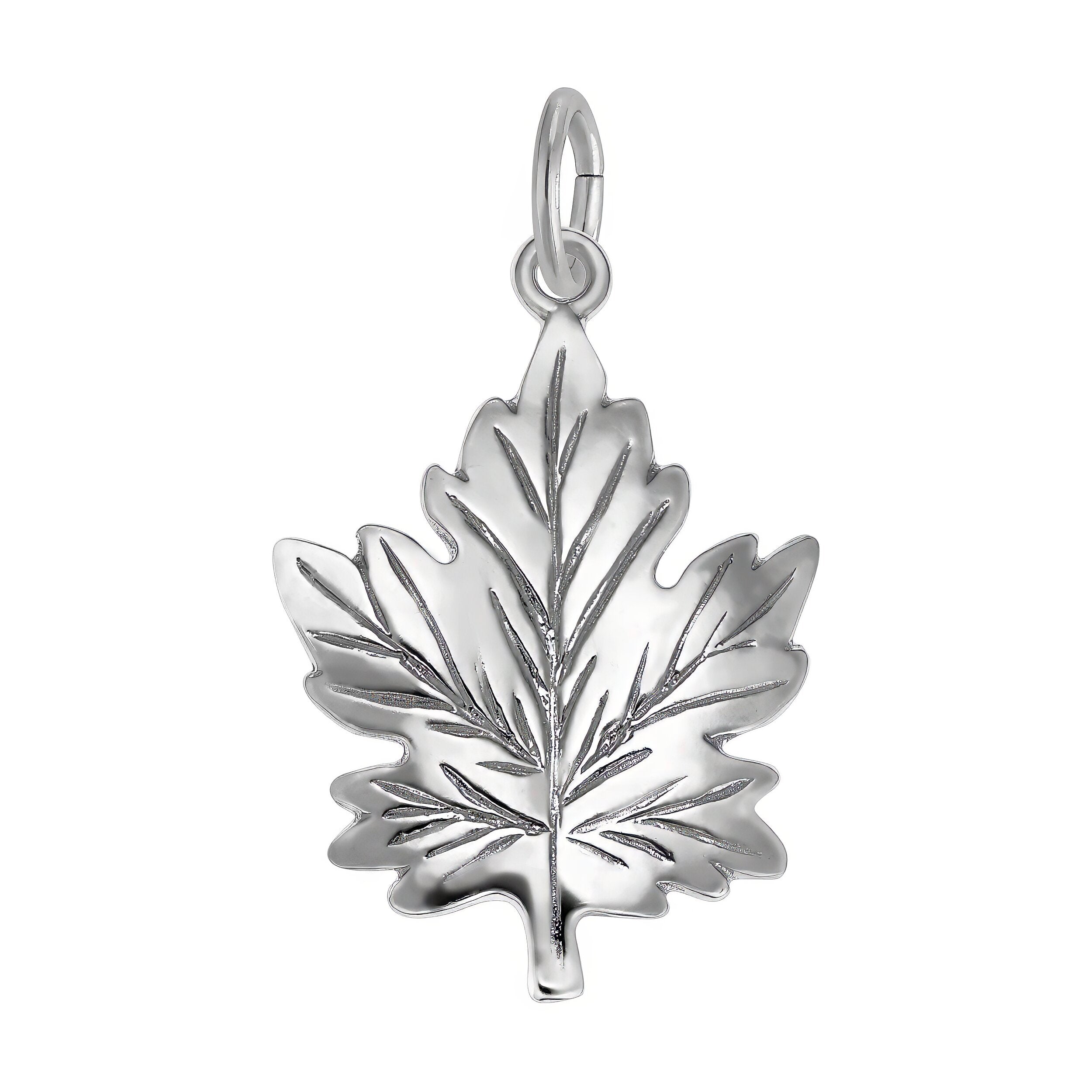 Sterling Silver Maple Leaf Charm - 24mm x 19mm – FindingKing