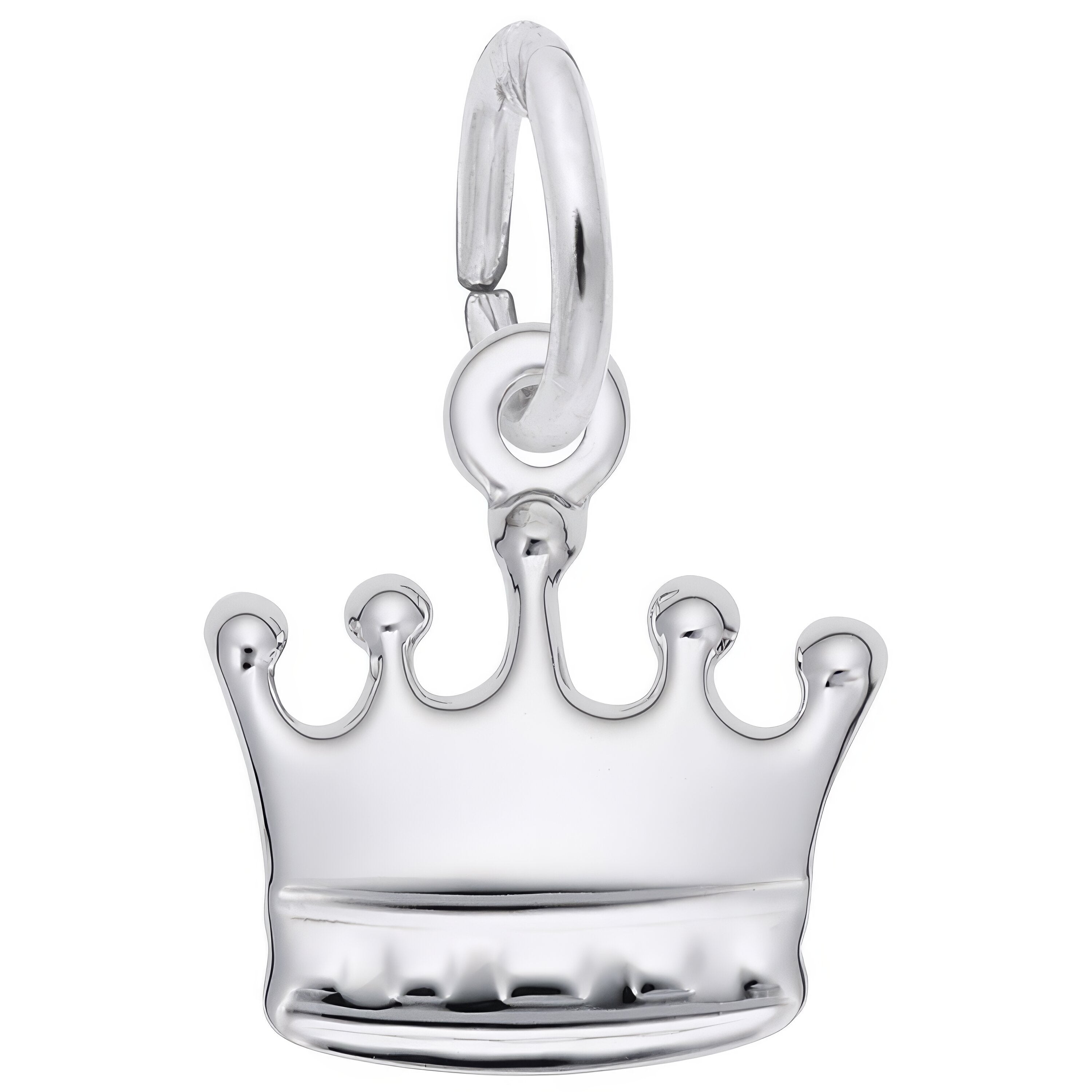 Sterling Silver Crown Charm - 9mm x 11mm – FindingKing