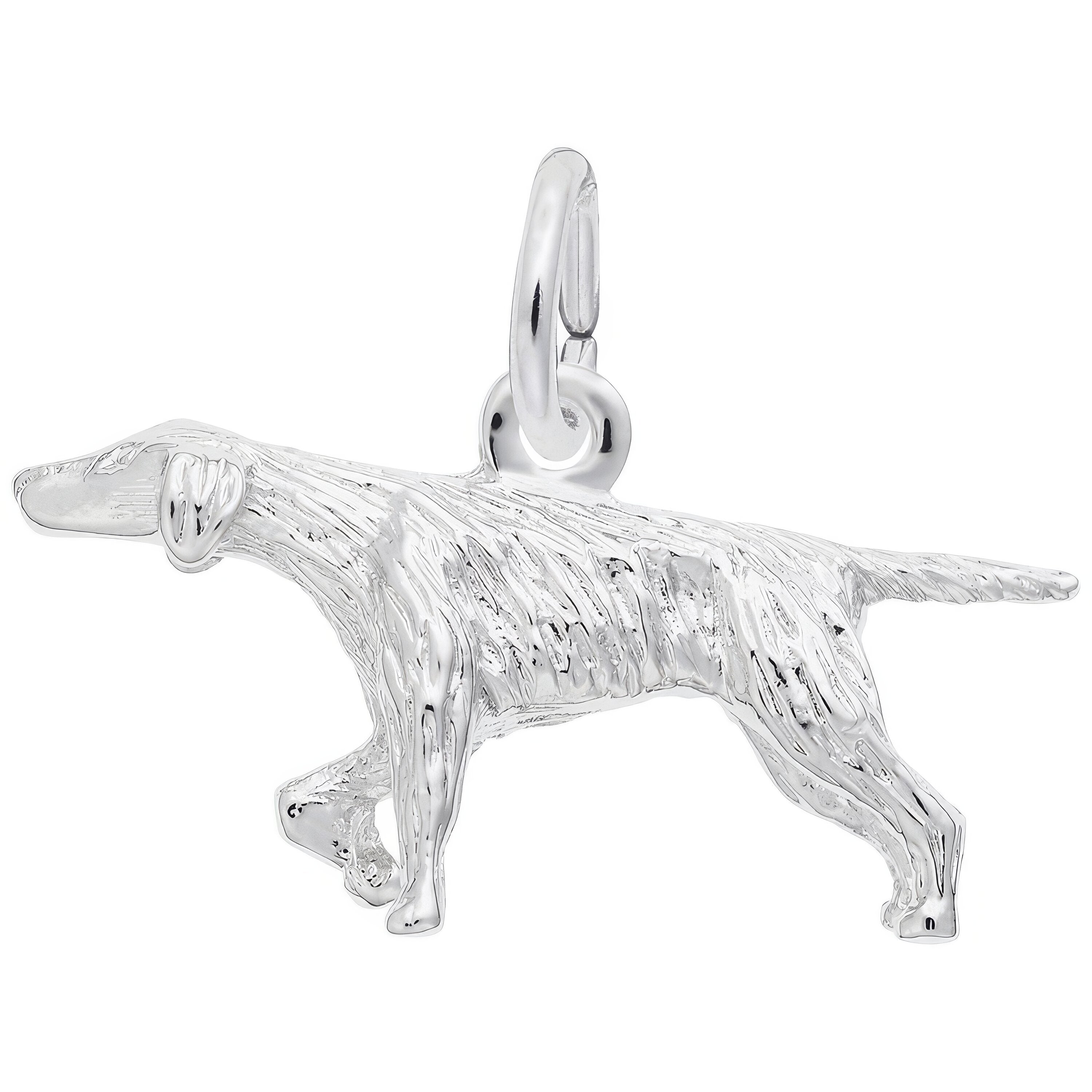 Pointer Dog Charm - Metal - Sterling Silver – FindingKing