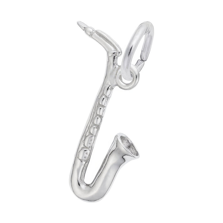 Detailed Saxophone Charm - Metal - Sterling Silver – FindingKing