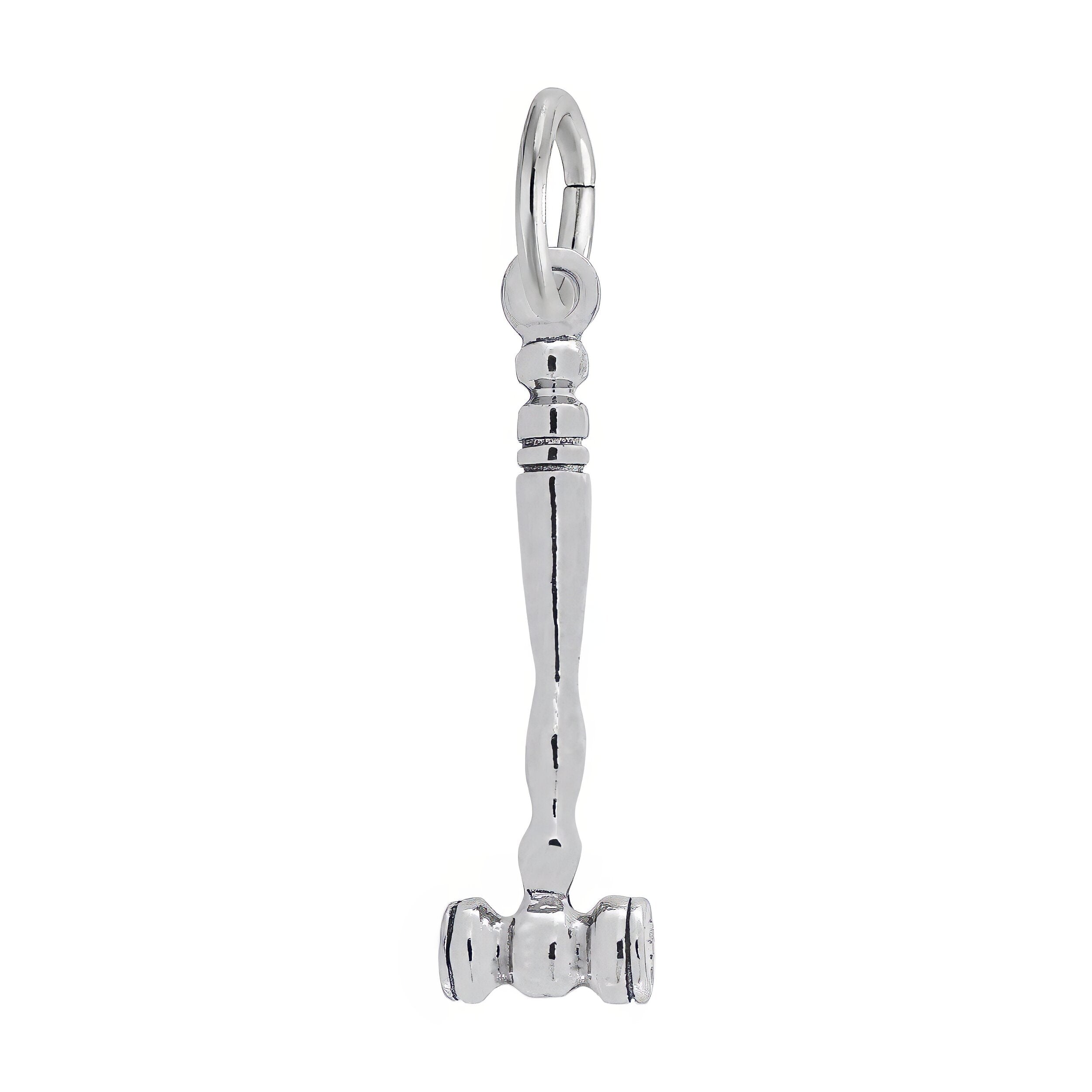 Sterling Silver Gavel Charm - 19mm x 6mm – FindingKing