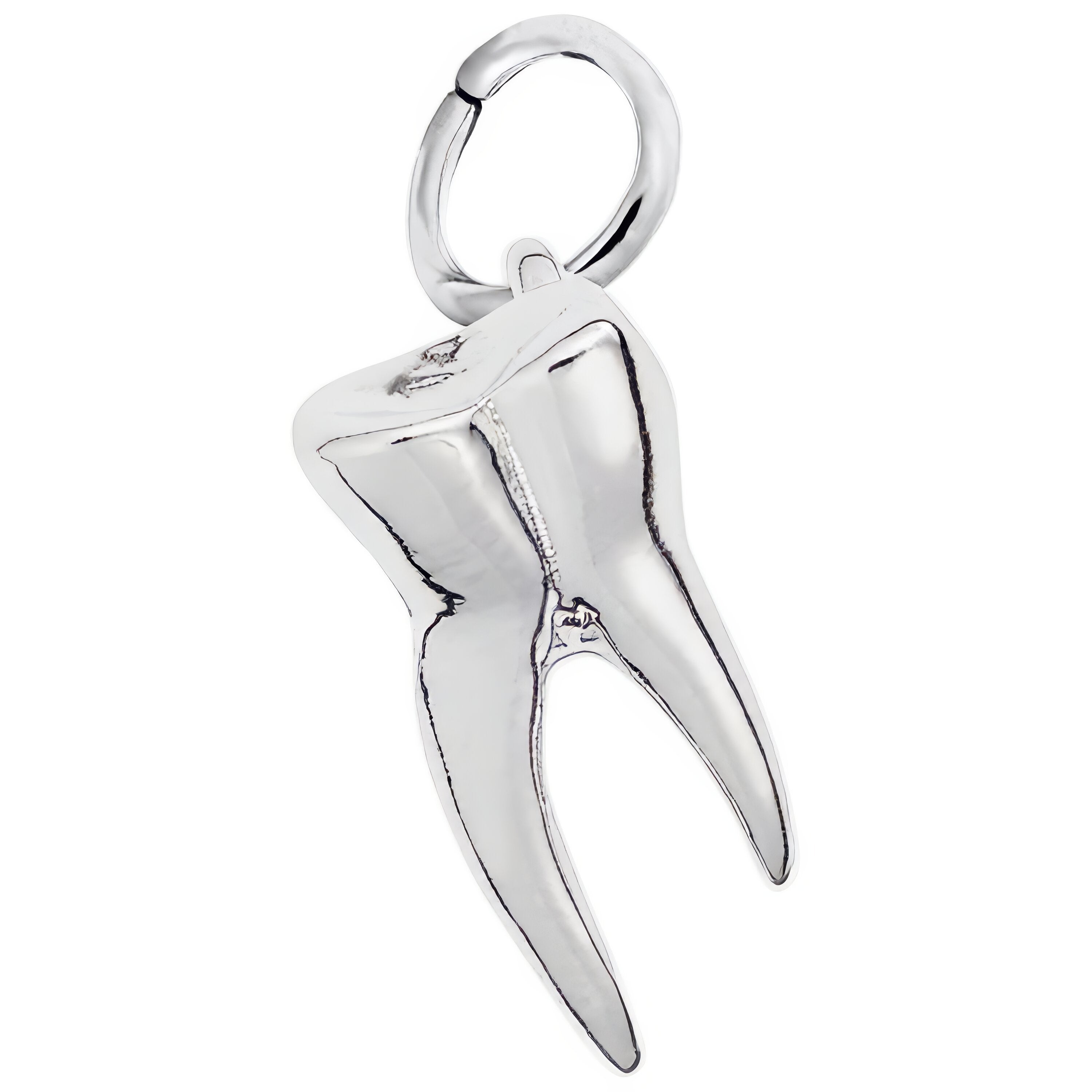 Sterling Silver Tooth Charm - 14mm x 7mm – FindingKing