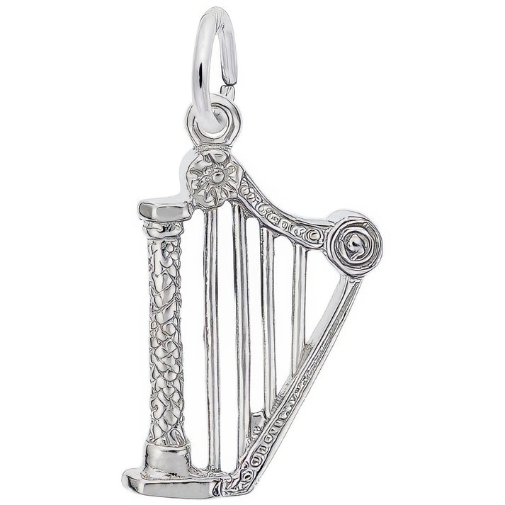 Classic Harp Charm - Metal - Sterling Silver – FindingKing
