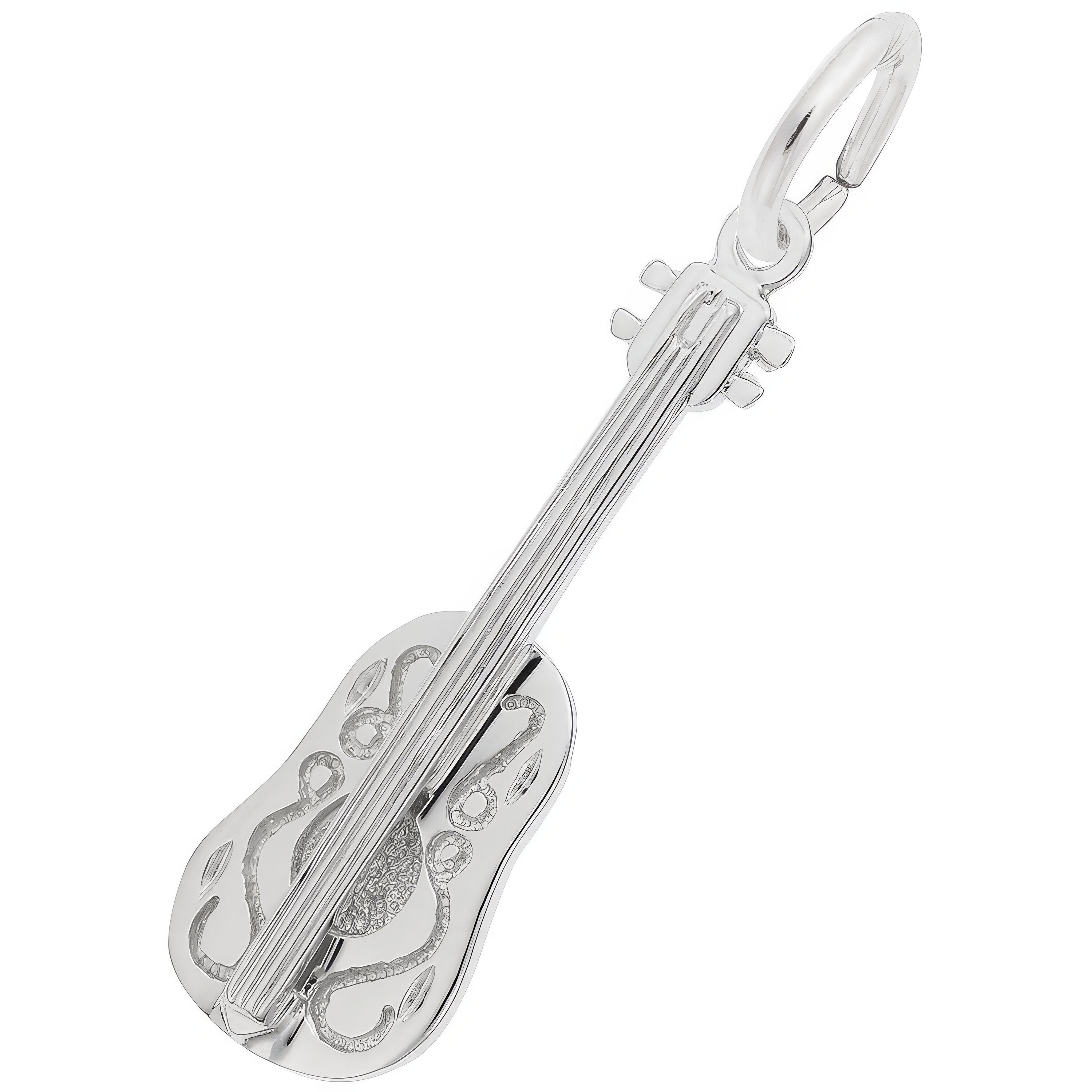 Sterling Silver Ukulele Charm - 29mm x 11mm – FindingKing
