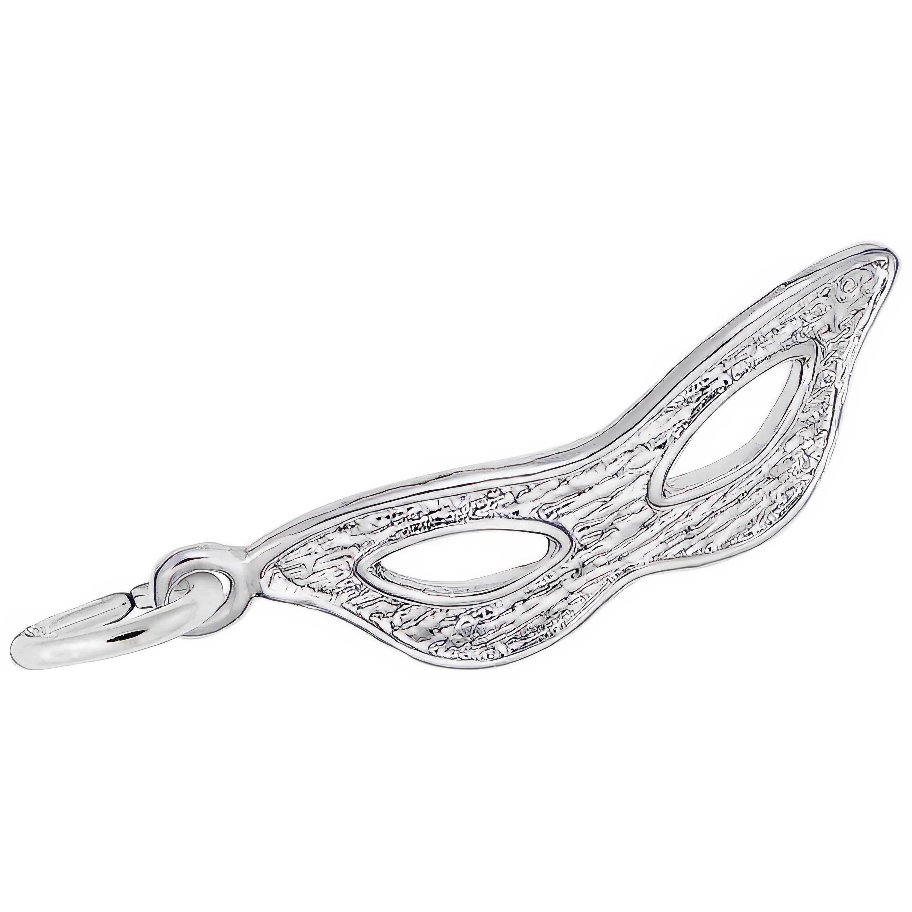 Masquerade Mask Charm - Metal - Sterling Silver – FindingKing