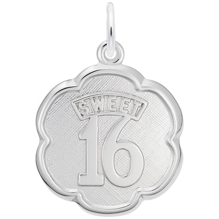 Elegant Sweet 16 Charm - Metal - Sterling Silver – FindingKing