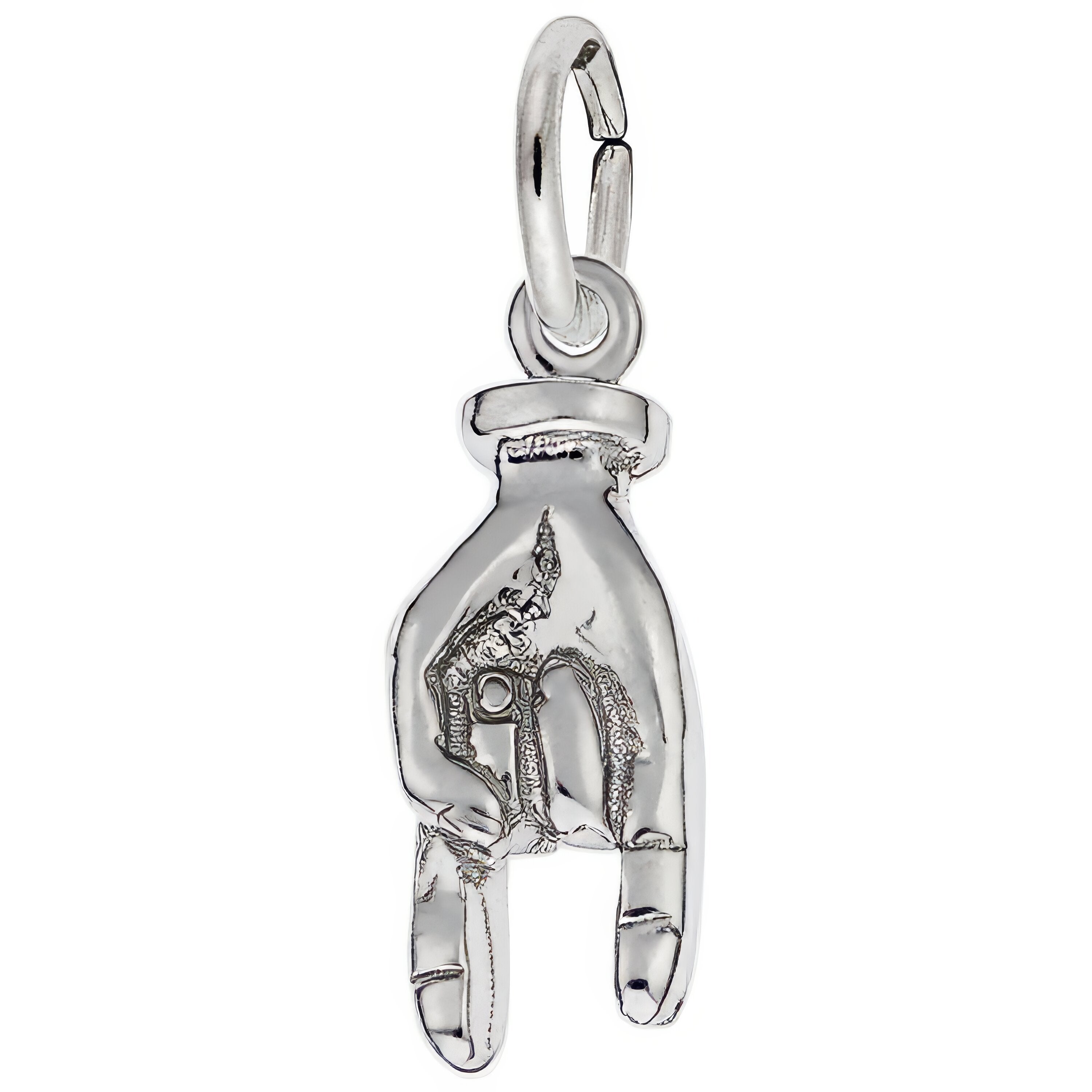 Good Luck Hand Charm - Metal - Sterling Silver – FindingKing