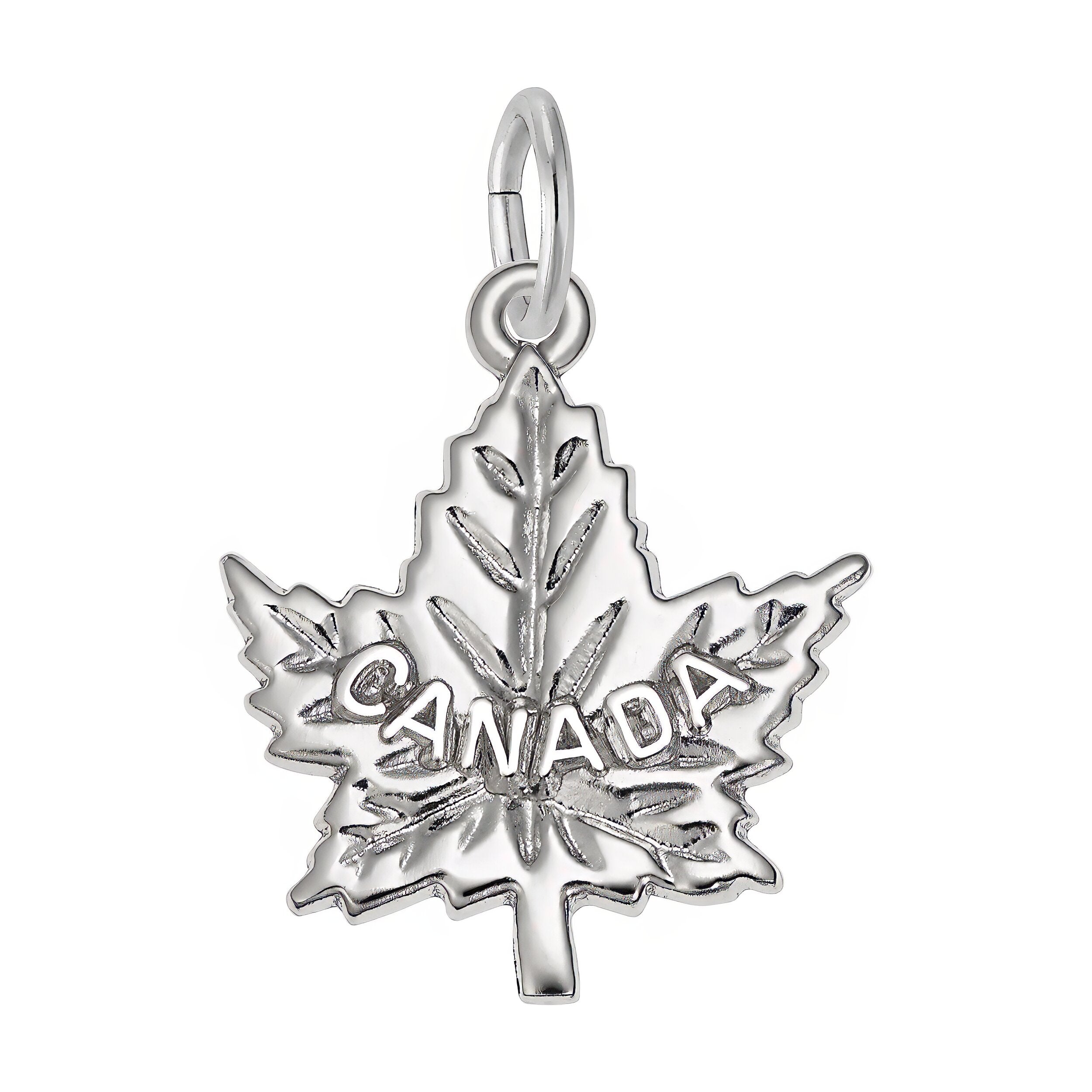 Canada Maple Leaf Charm - Metal - Sterling Silver – FindingKing