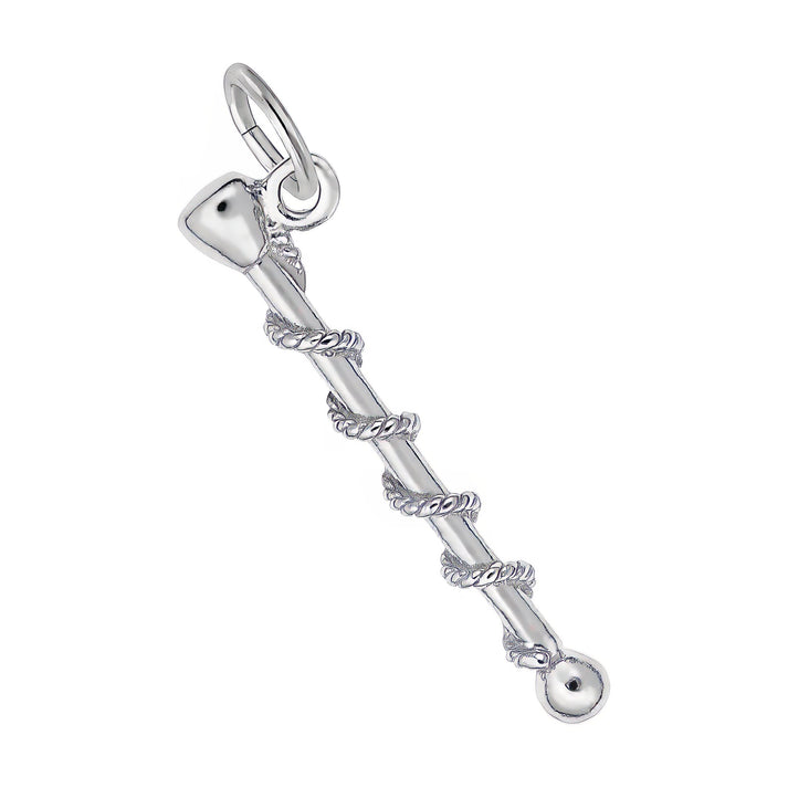 Baton Charm - Metal - Sterling Silver – FindingKing