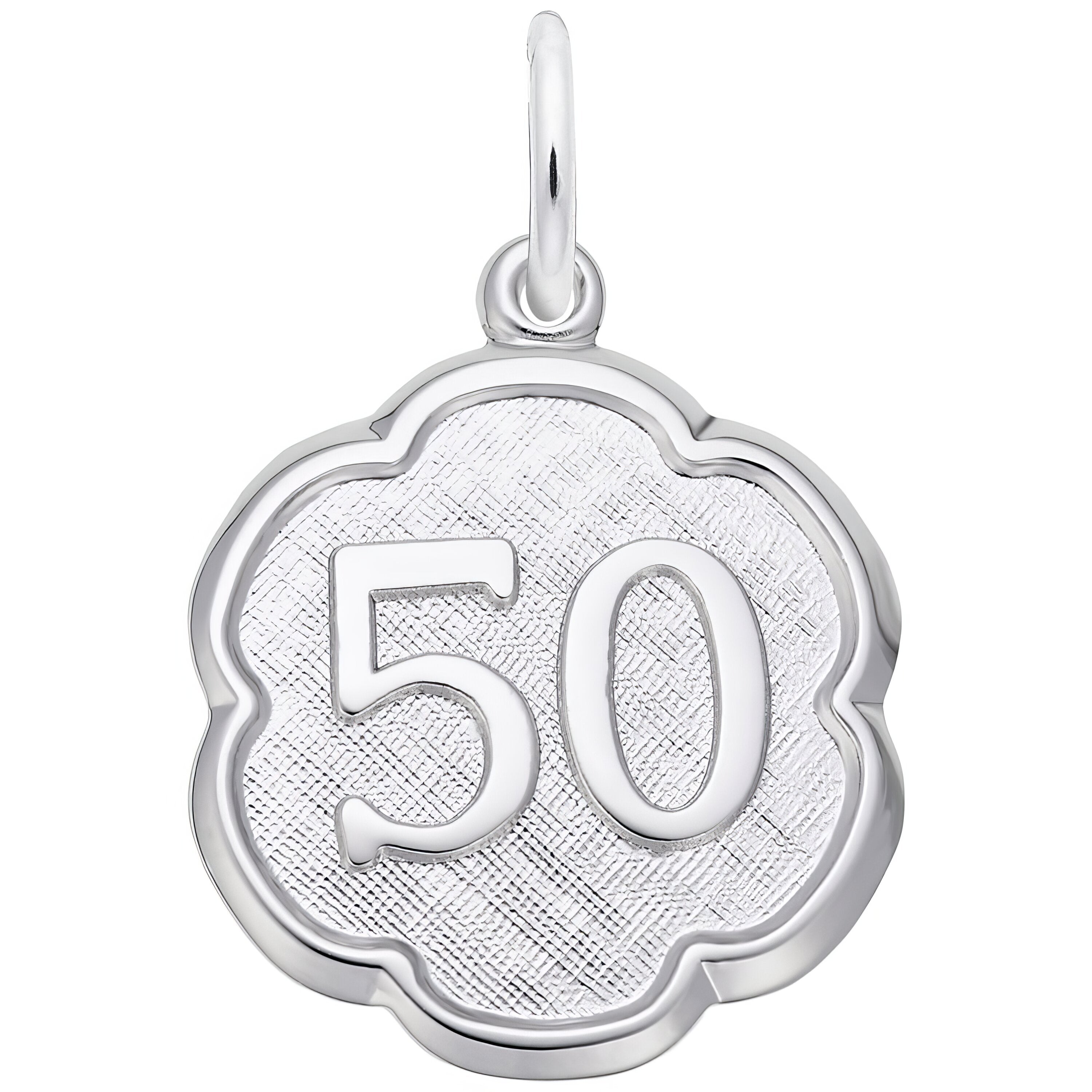 Sterling Silver Number 50 Charm - 18mm x 18mm – FindingKing