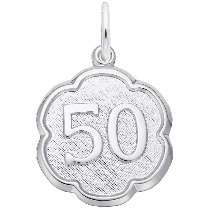Sterling Silver Number 50 Charm - 18mm x 18mm – FindingKing