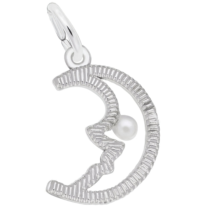 Sterling Silver Moon Charm - 16mm x 10mm – FindingKing