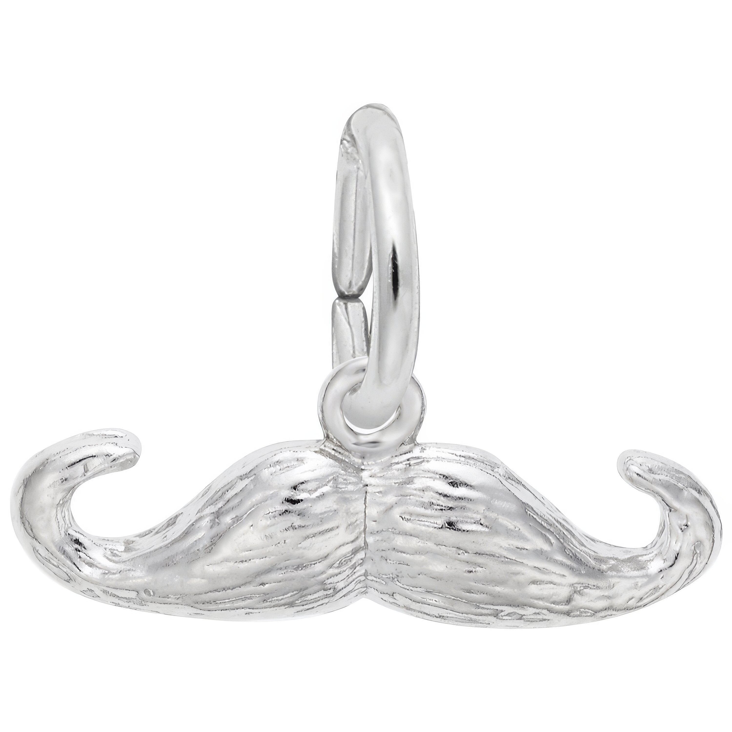 Sterling Silver Moustache Charm - 6mm x 19mm – FindingKing