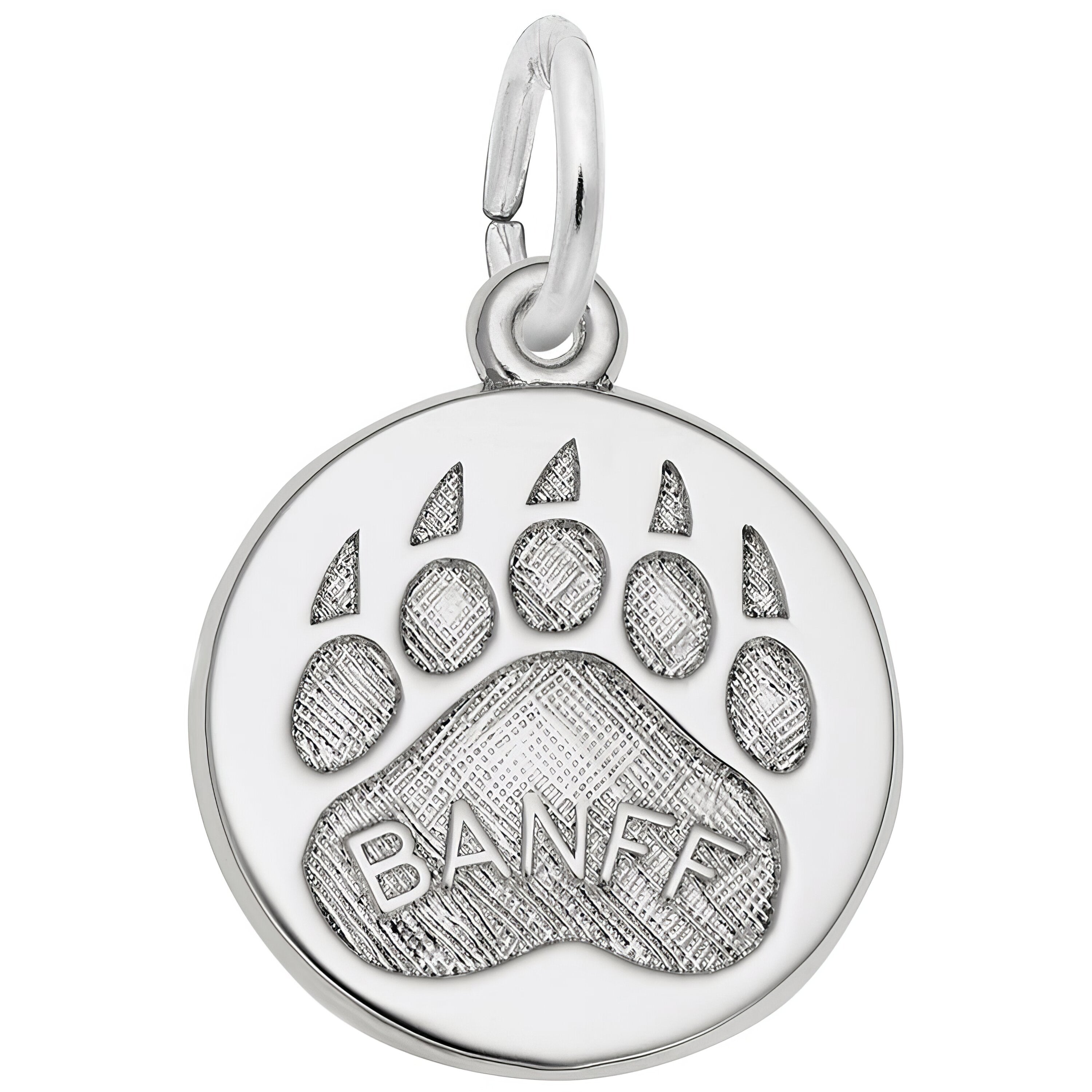 Banff Paw Print Charm - Metal - Sterling Silver – FindingKing