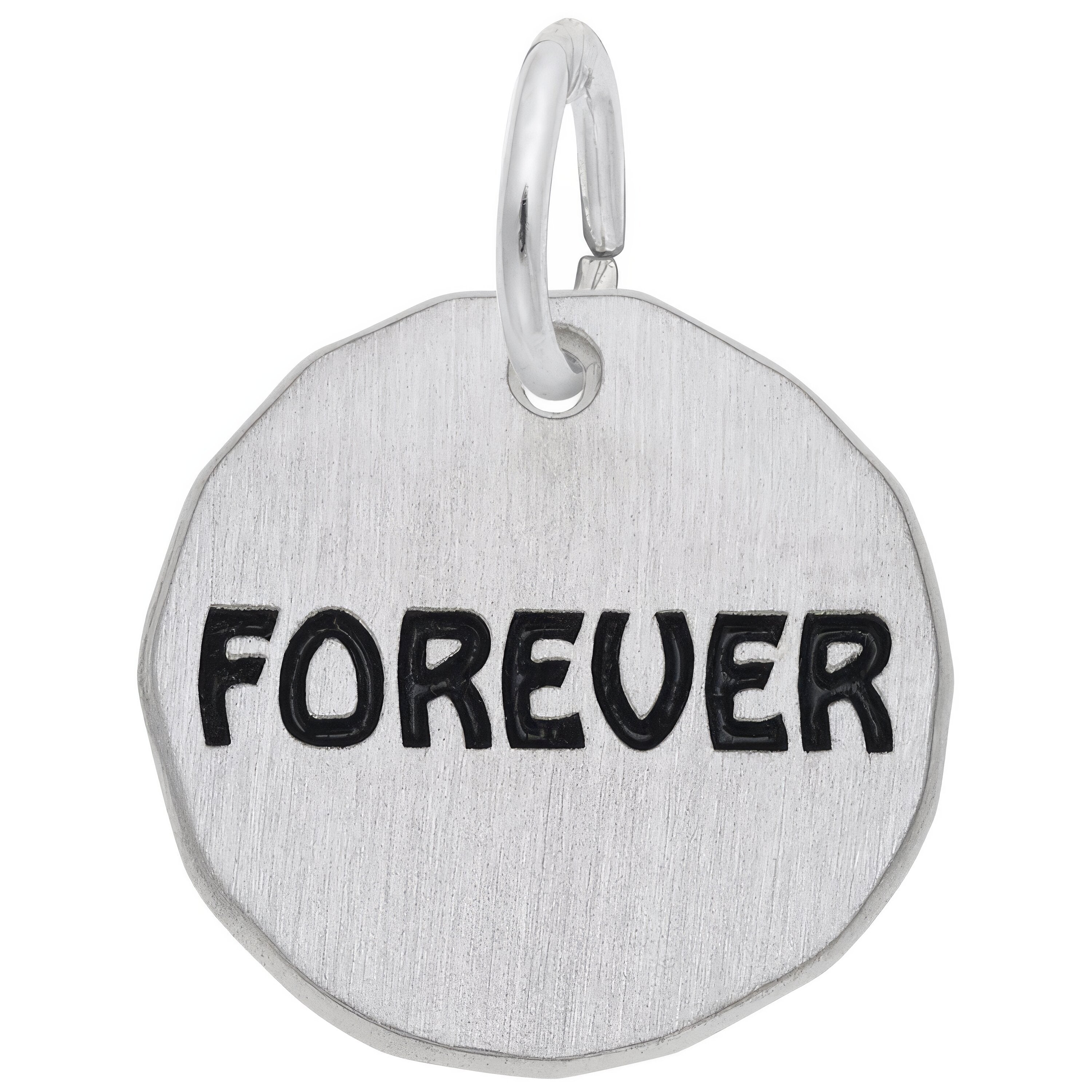Sterling Silver Forever Charm Tag Charm – FindingKing