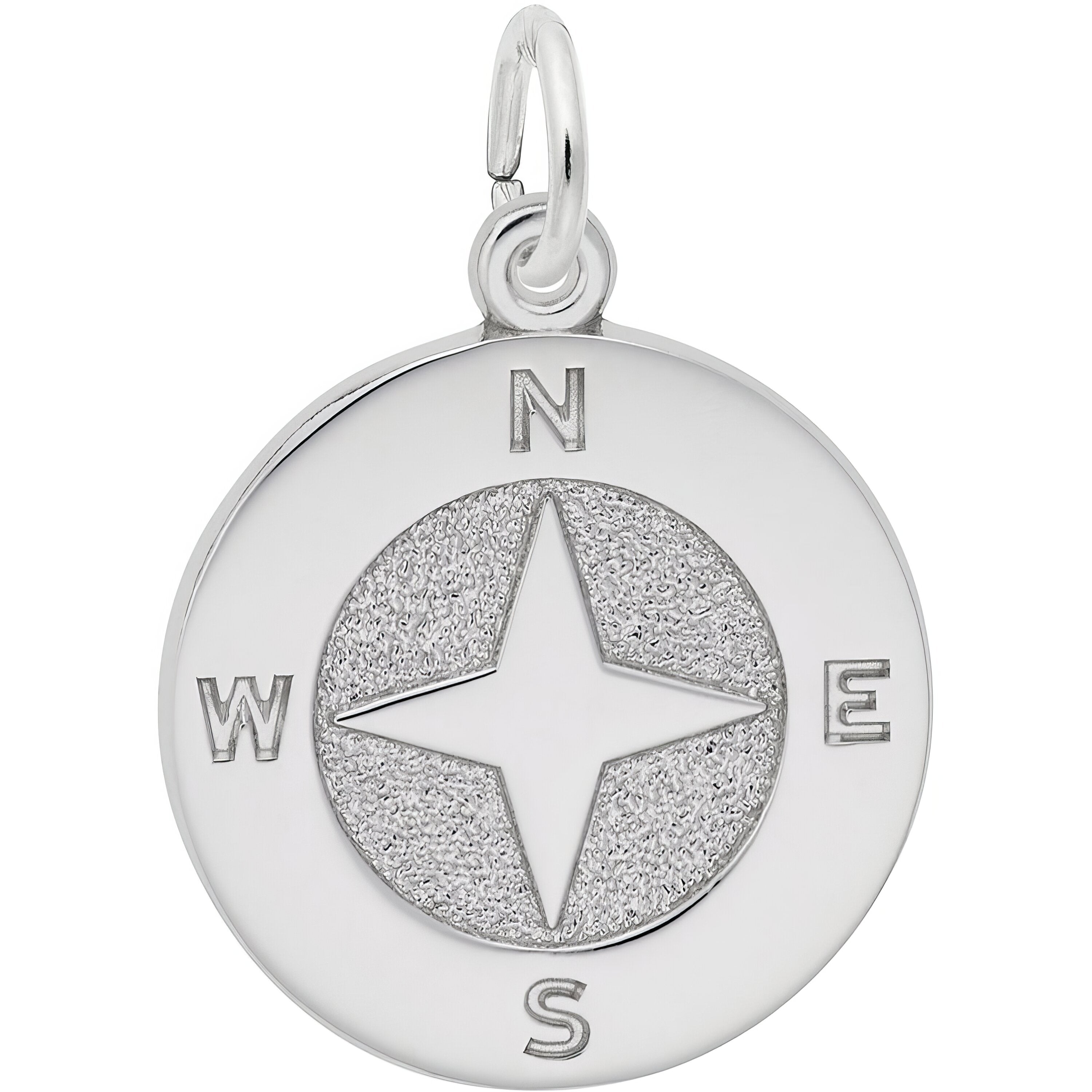 Charms, Compass.925 Sterling Silver, Engravable – FindingKing