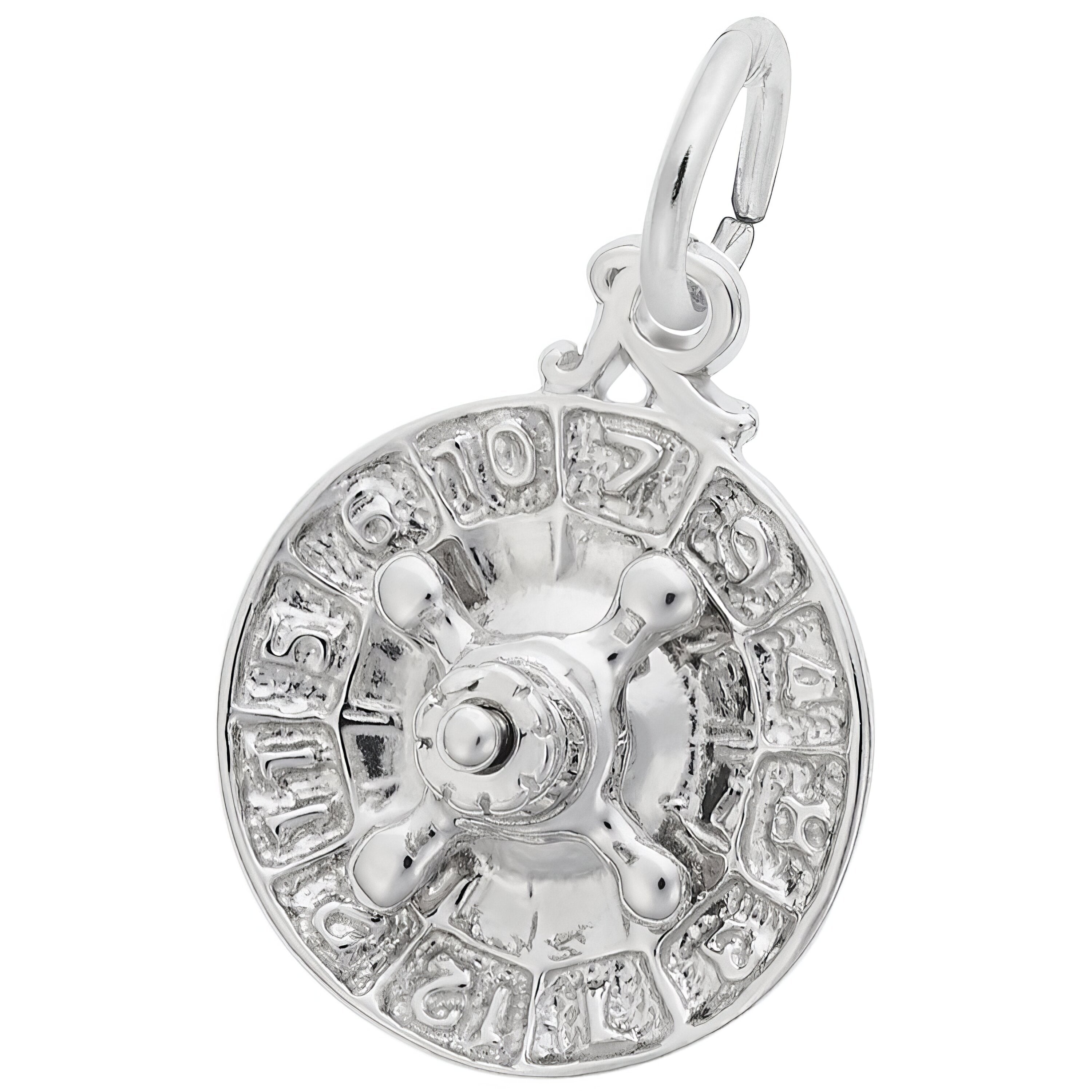 Roulette Wheel Charm - Metal - Sterling Silver – FindingKing