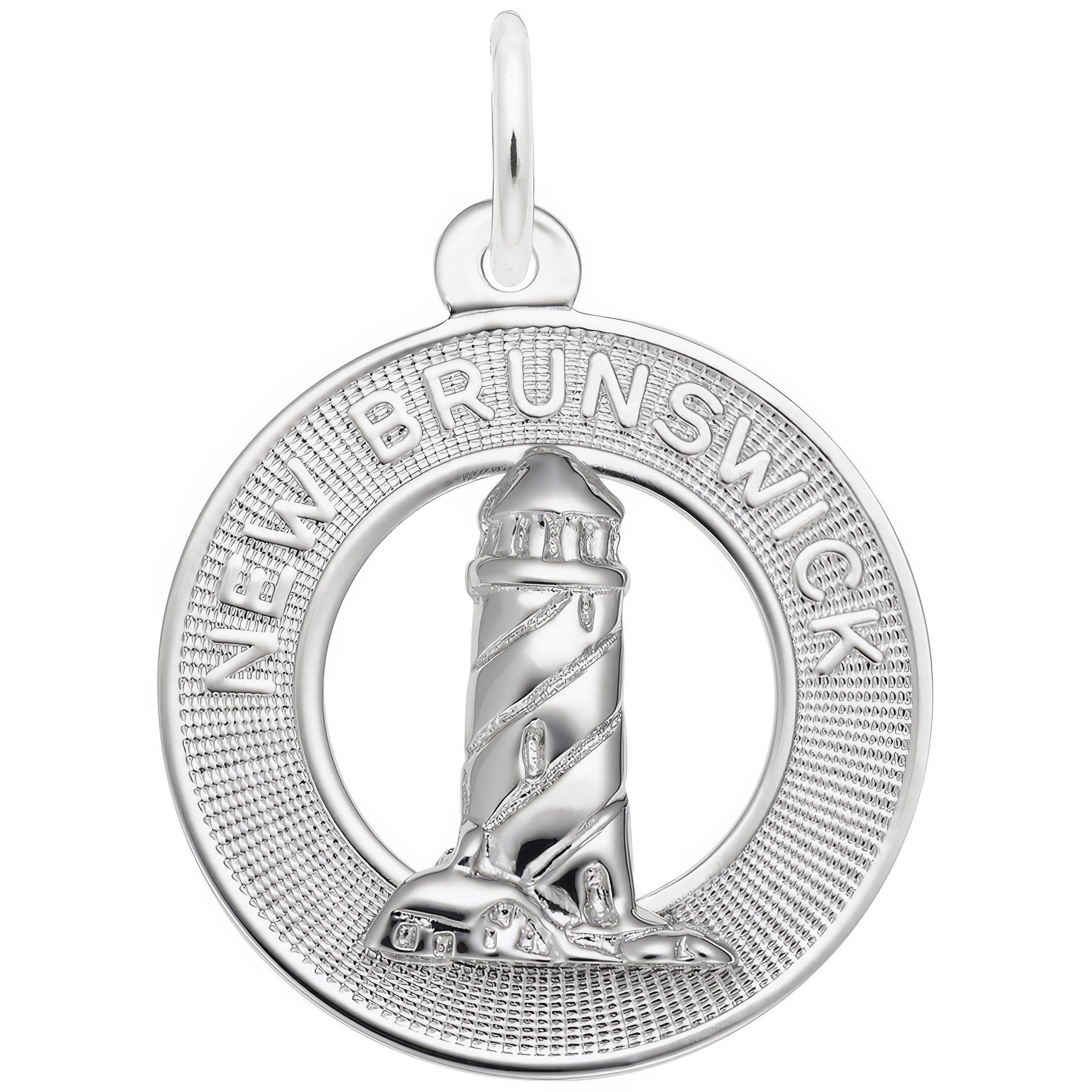 New Brunswick Lighthouse Ring Charm - Metal - Sterling Silver – FindingKing
