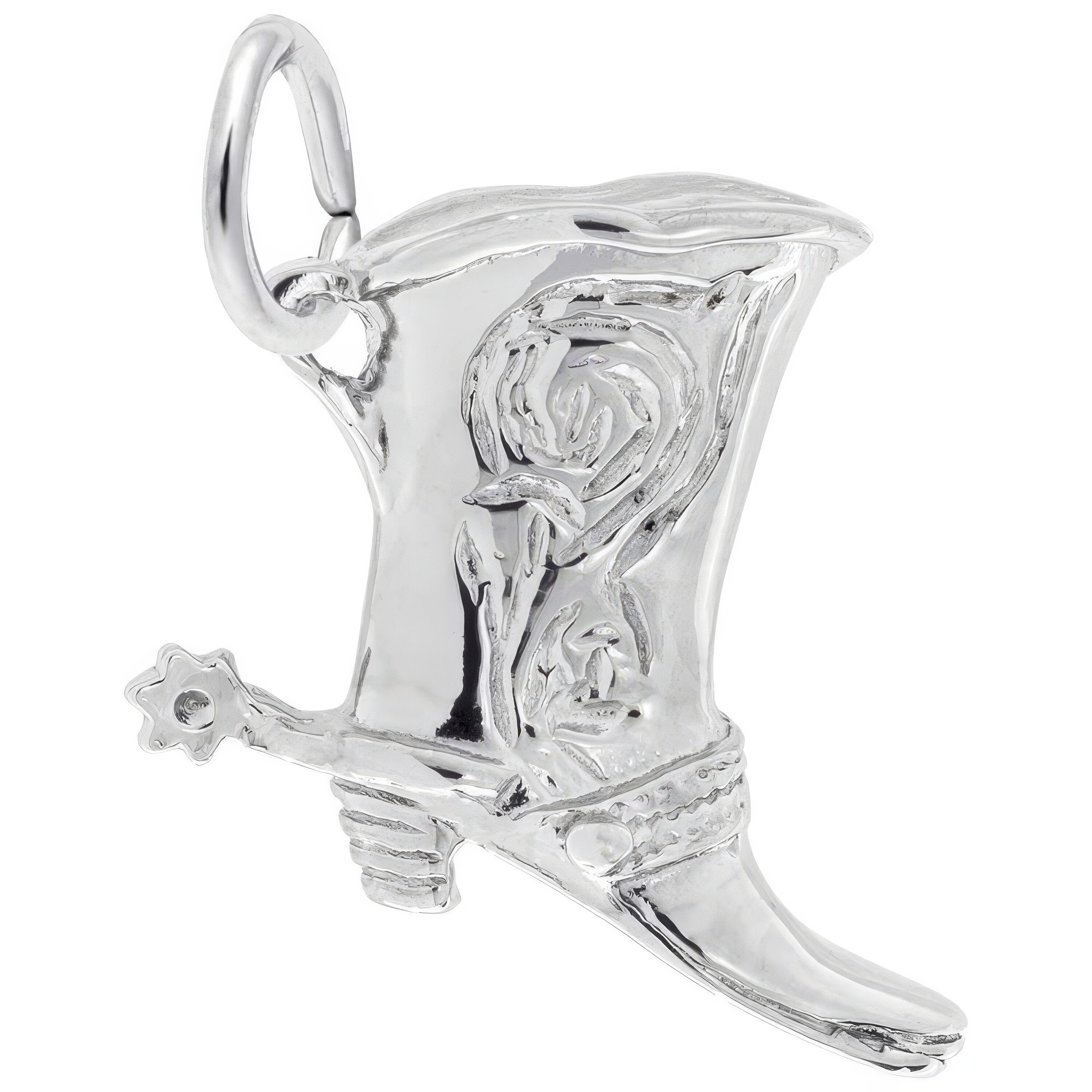 Cowboy Boot Charm, Sterling Silver – FindingKing