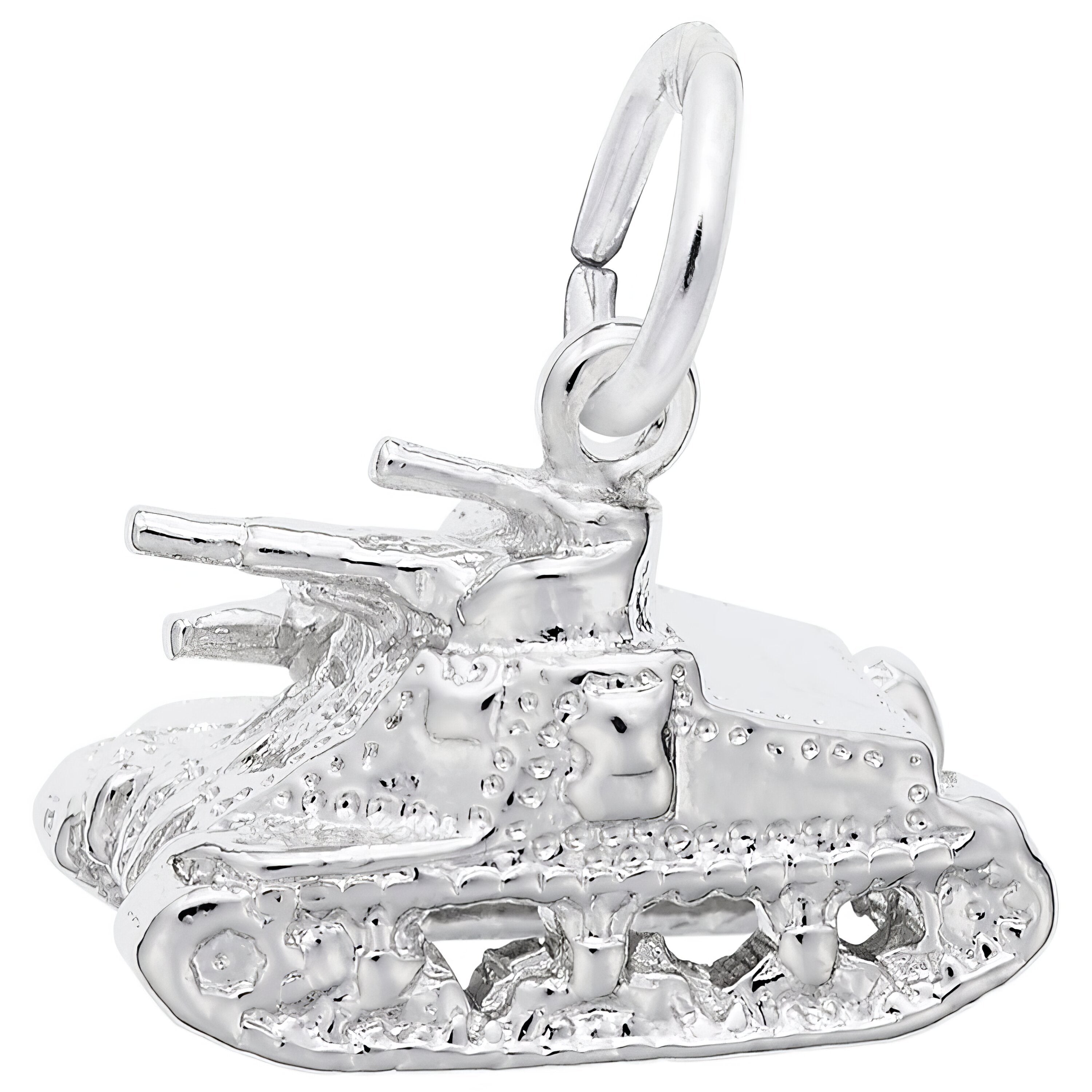 Army Tank Charm - Metal - Sterling Silver – FindingKing