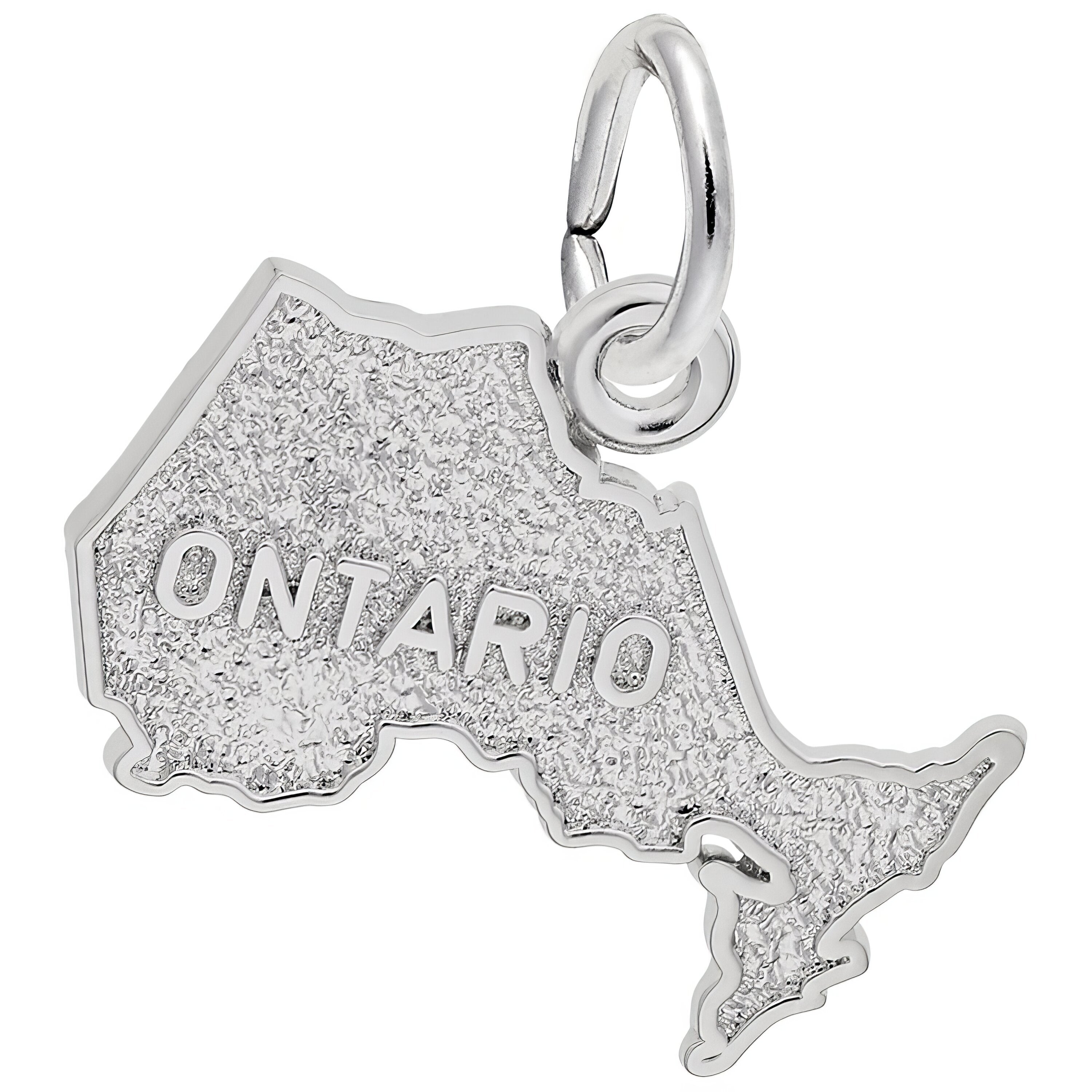 Ontario Map Charm - Metal - Sterling Silver – FindingKing