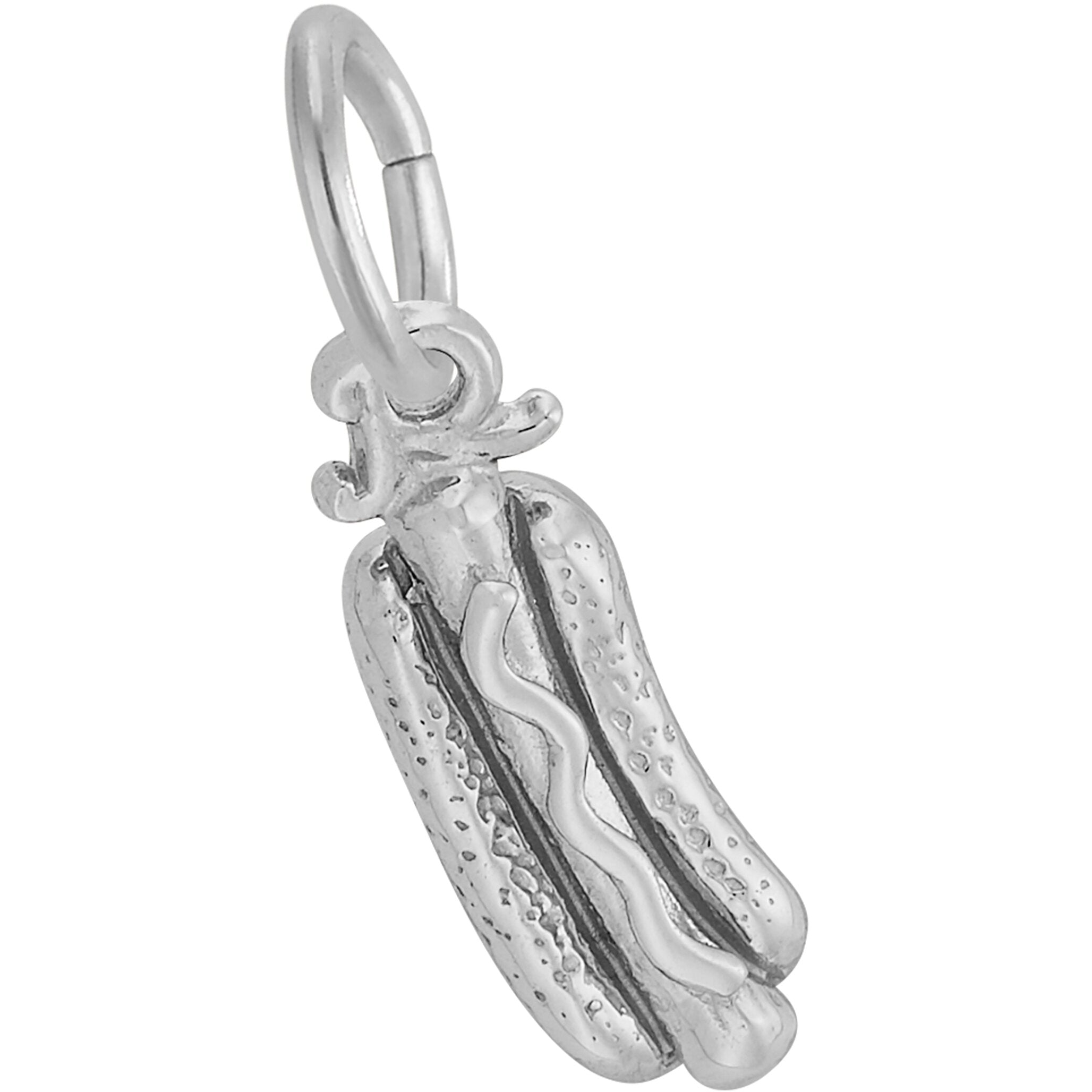 Hot Dog Charm - Metal - Sterling Silver – FindingKing