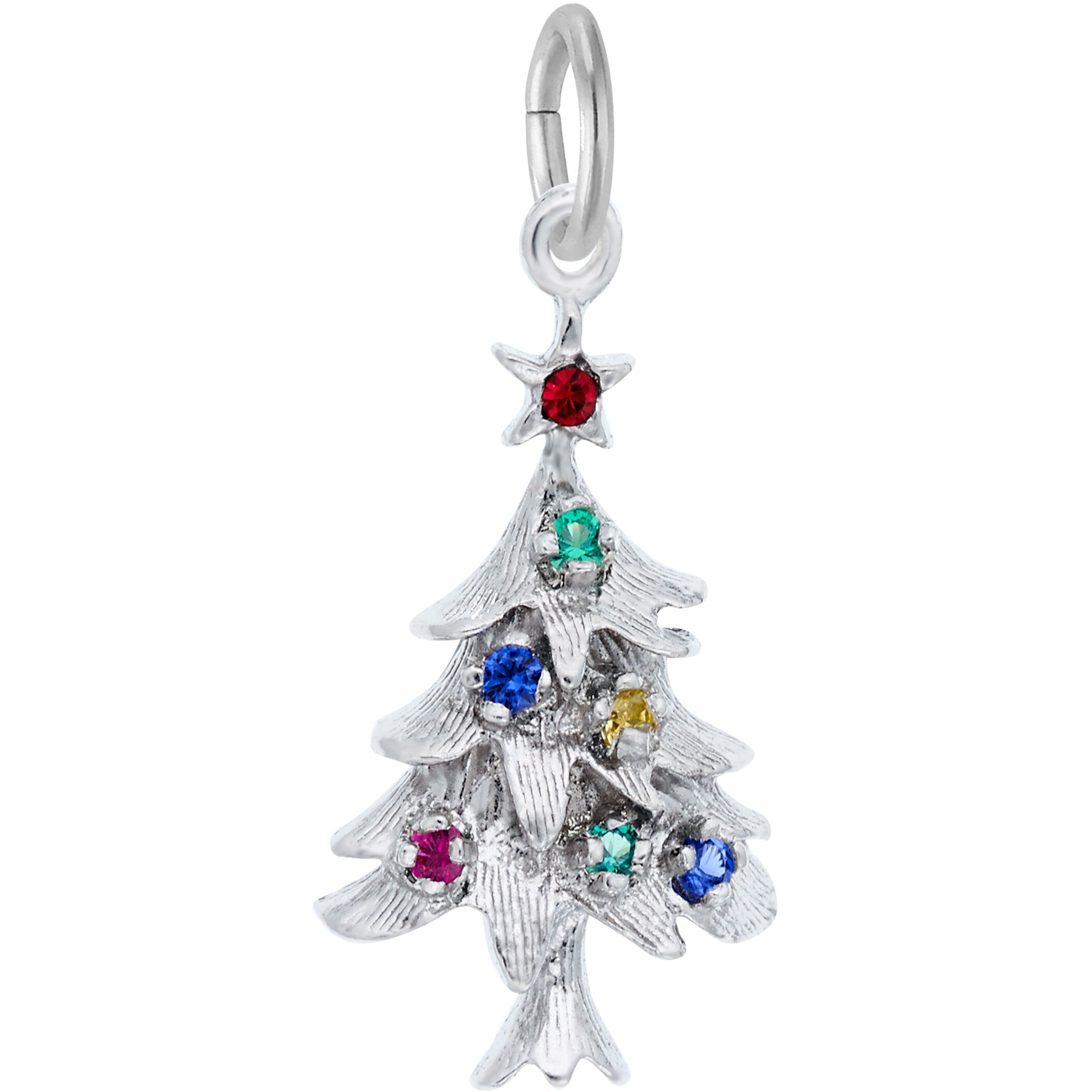 Sterling Silver Christmas Tree Charm - 21mm x 14mm – FindingKing