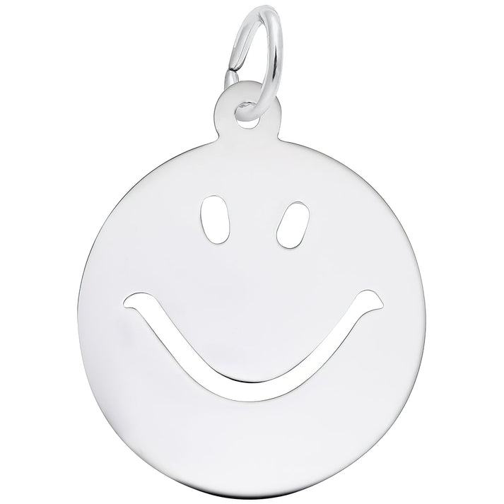 Sterling Silver Happy Face Charm - 20mm x 20mm – FindingKing