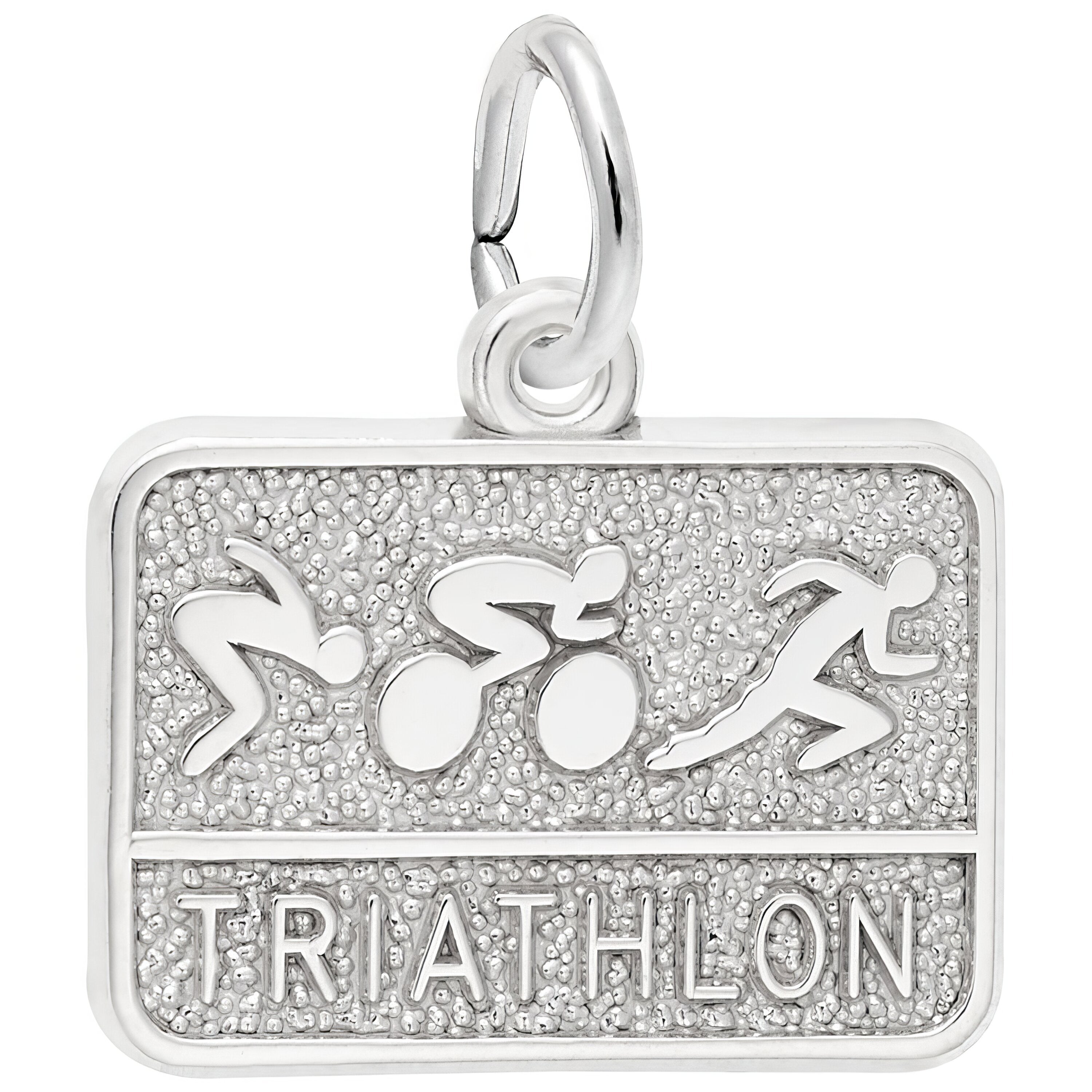 Triathlon Charm - Metal - Sterling Silver – FindingKing