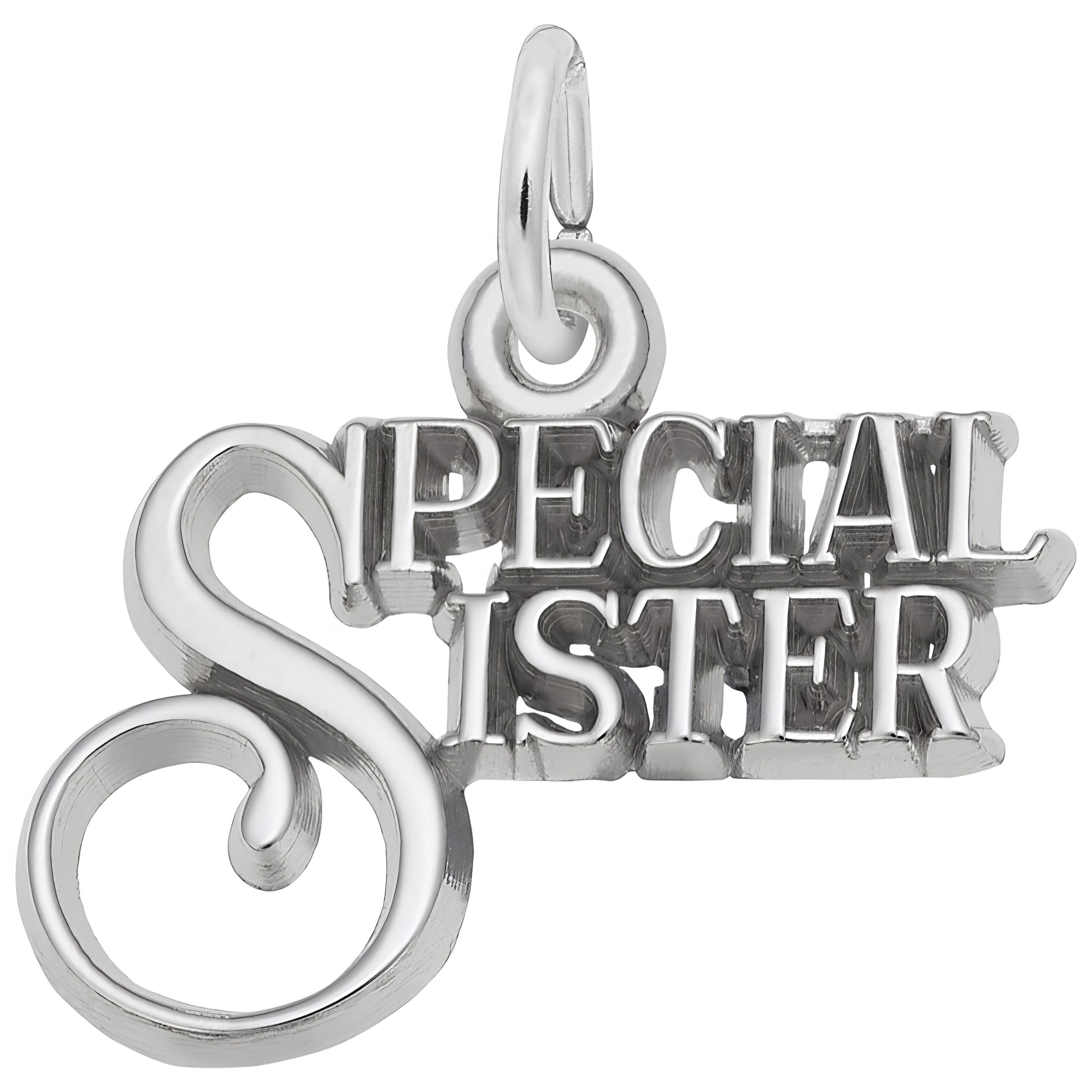 Sterling Silver Special Sister Charm - 12mm x 19mm – FindingKing
