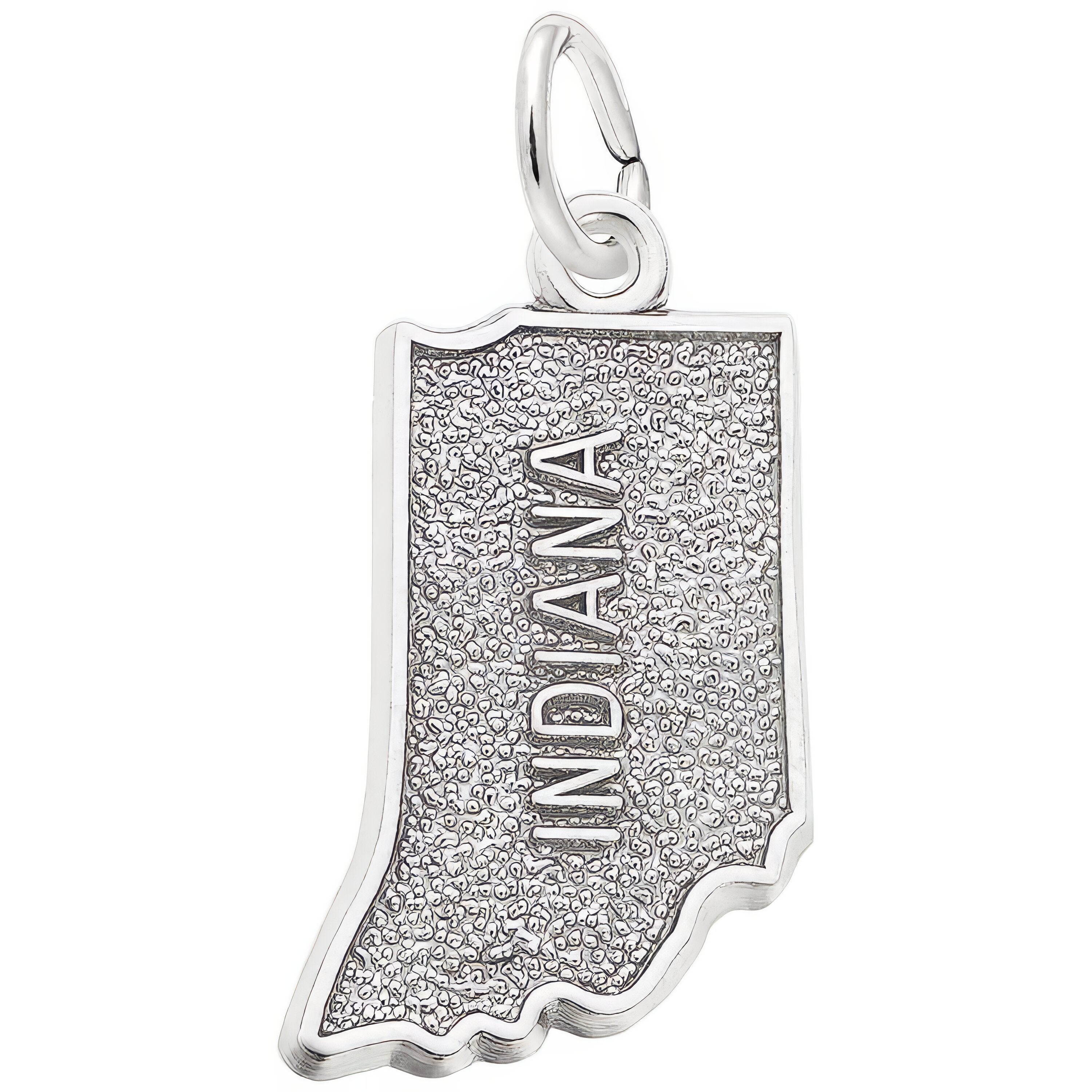 Indiana Map Charm - Metal - Sterling Silver – FindingKing