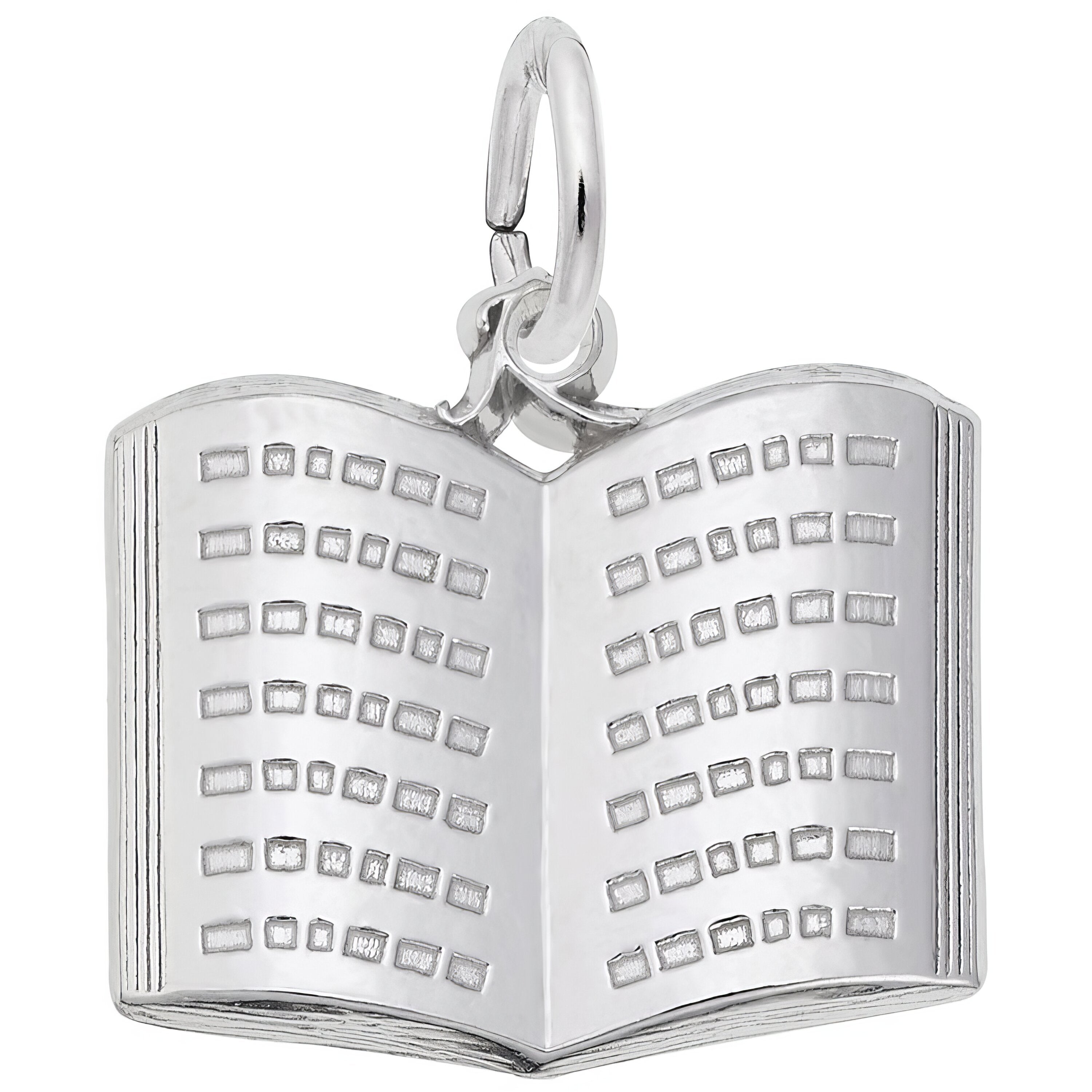 Sterling Silver Open Book Charm – FindingKing