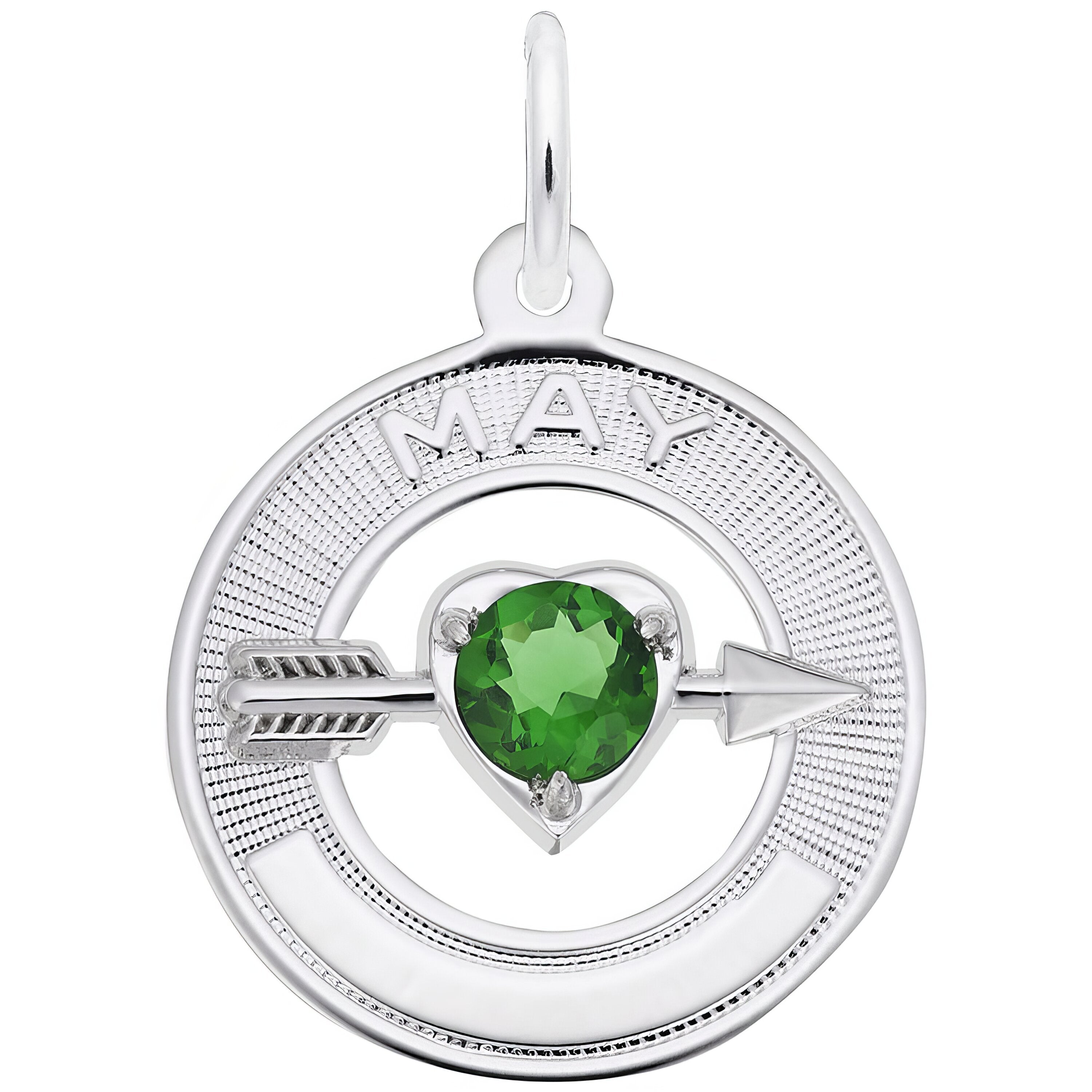 Synthetic Crystal Simulated Birthstone Charms Collection - May - Metal ...
