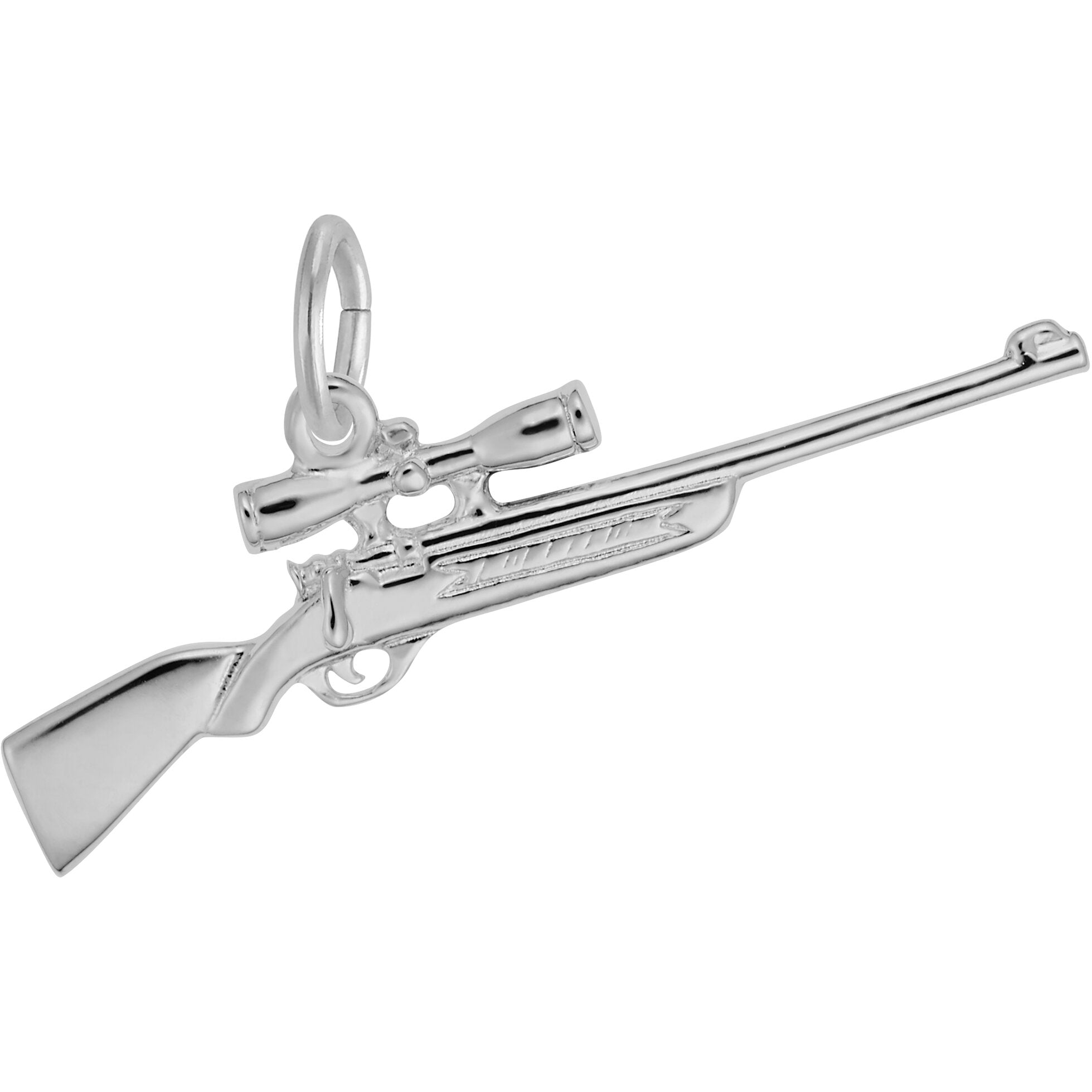 Hunting Rifle Charm - Metal - Sterling Silver – FindingKing