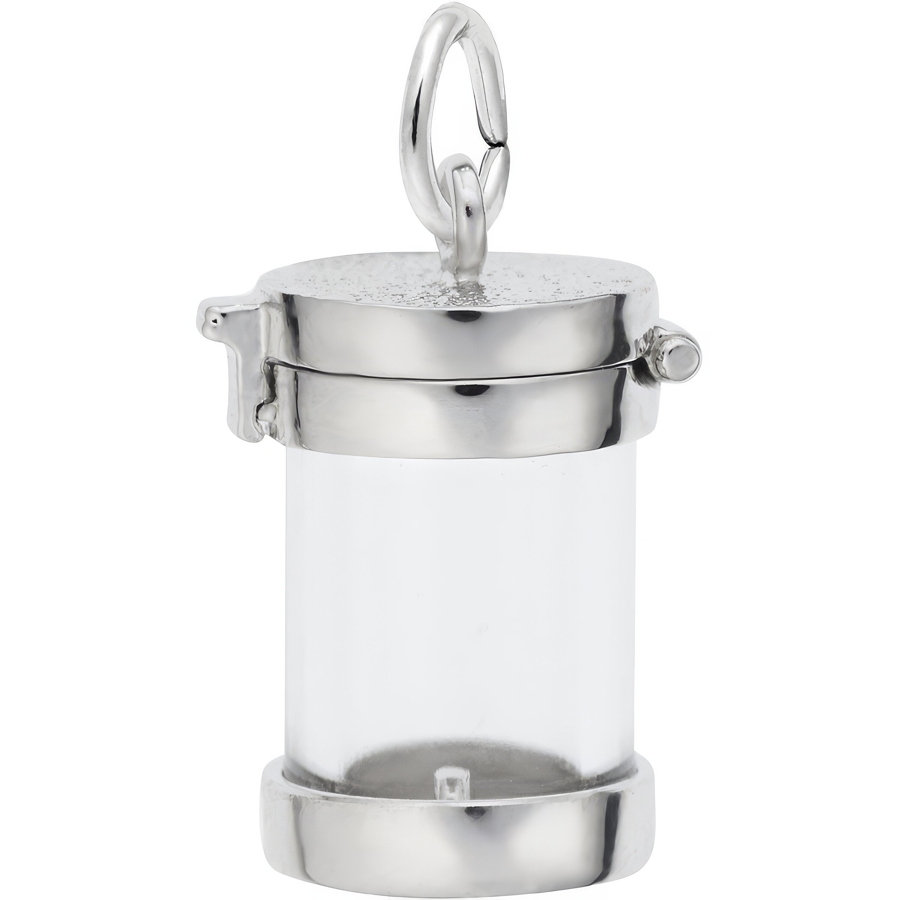 Charms Sterling Silver Empty Capsule Charm – FindingKing