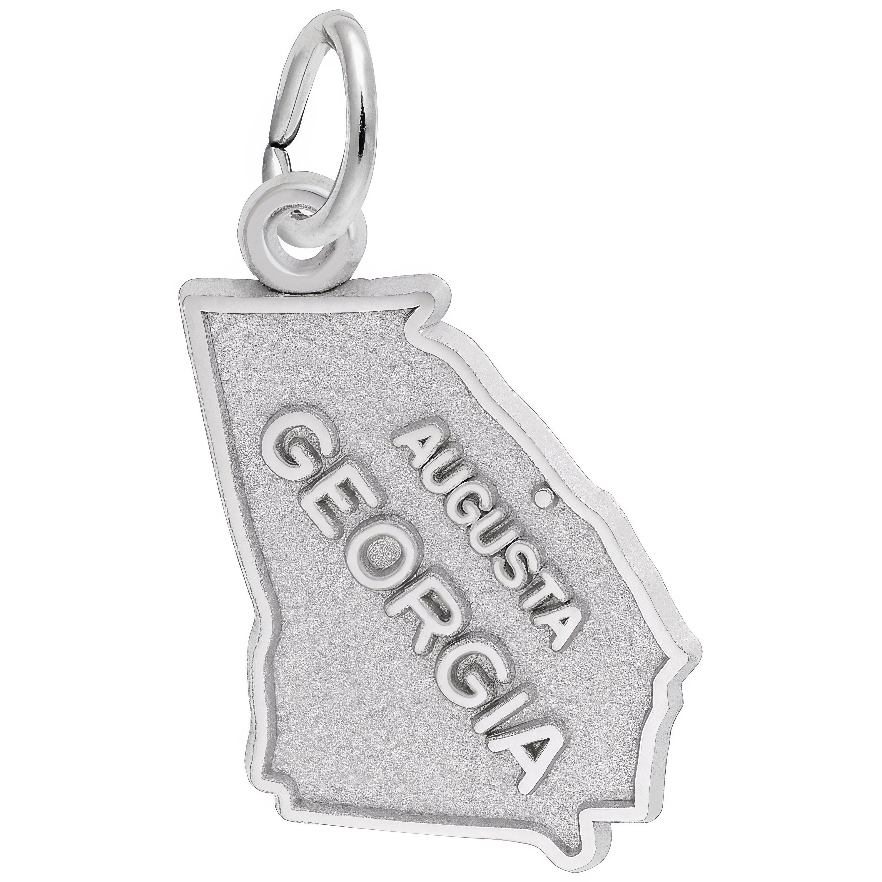 Augusta Georgia Map Charm - Metal - Sterling Silver – FindingKing