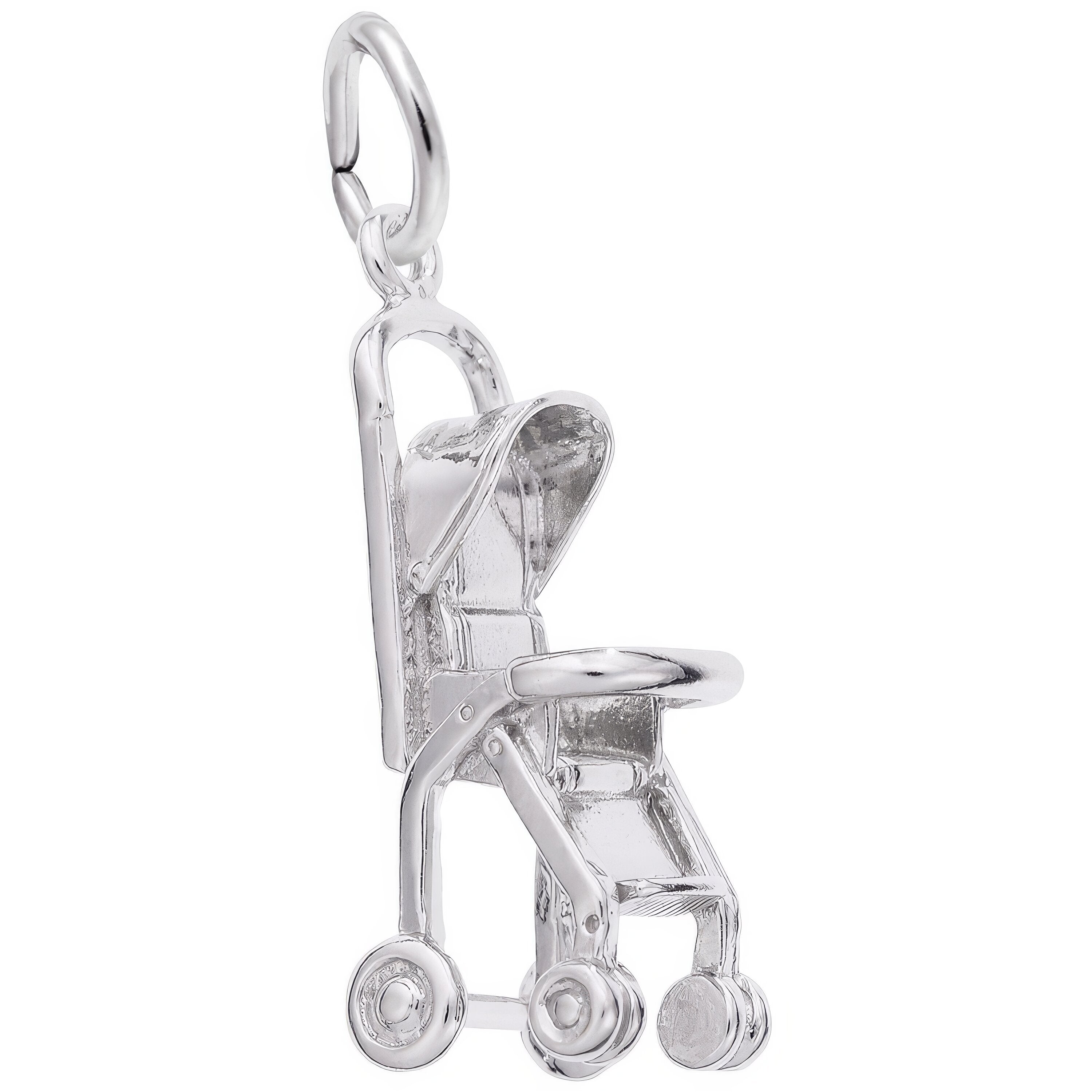 Stroller Charm - Metal - Sterling Silver – FindingKing