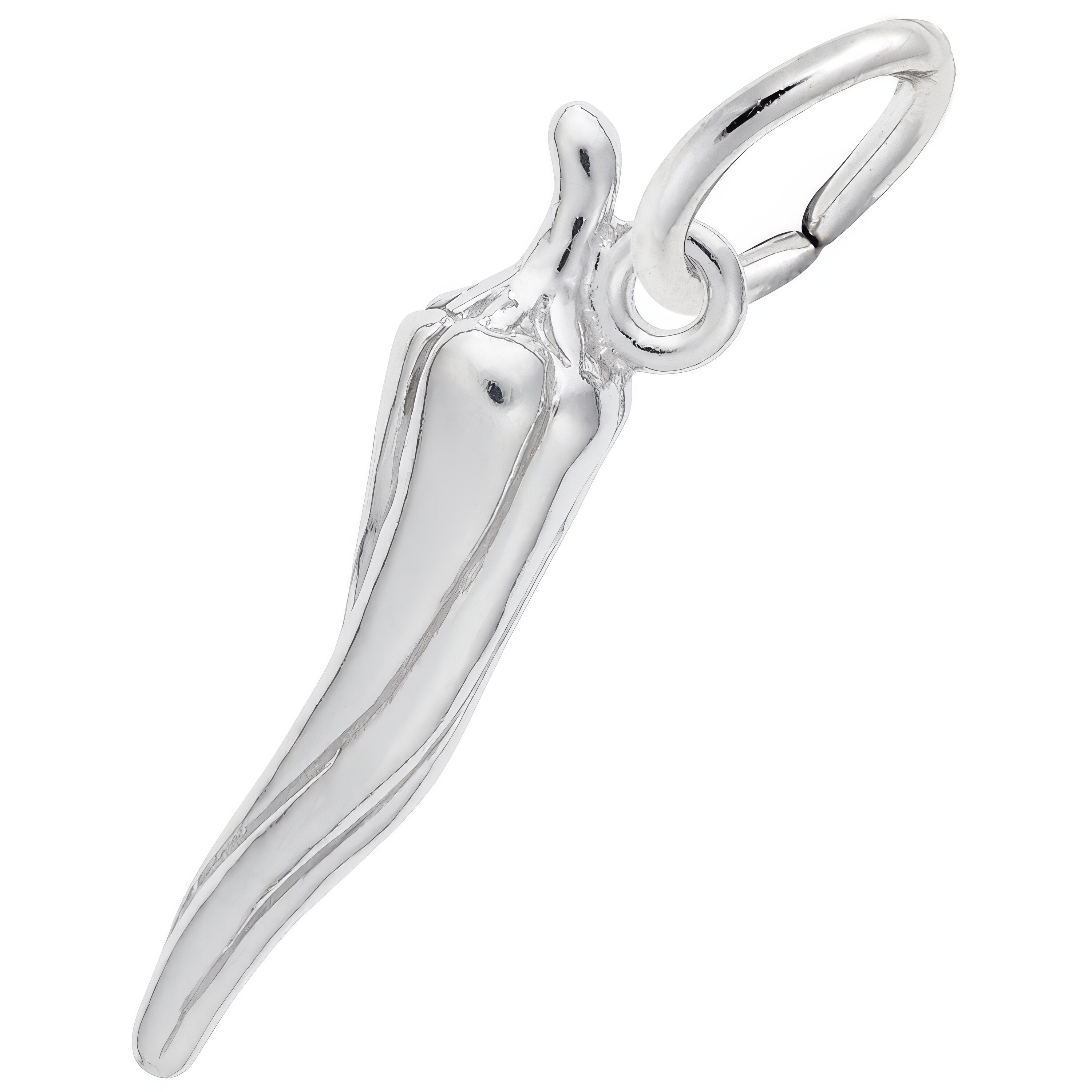 Breast Cancer Awareness Ribbon Charm - Metal - Sterling Silver ...
