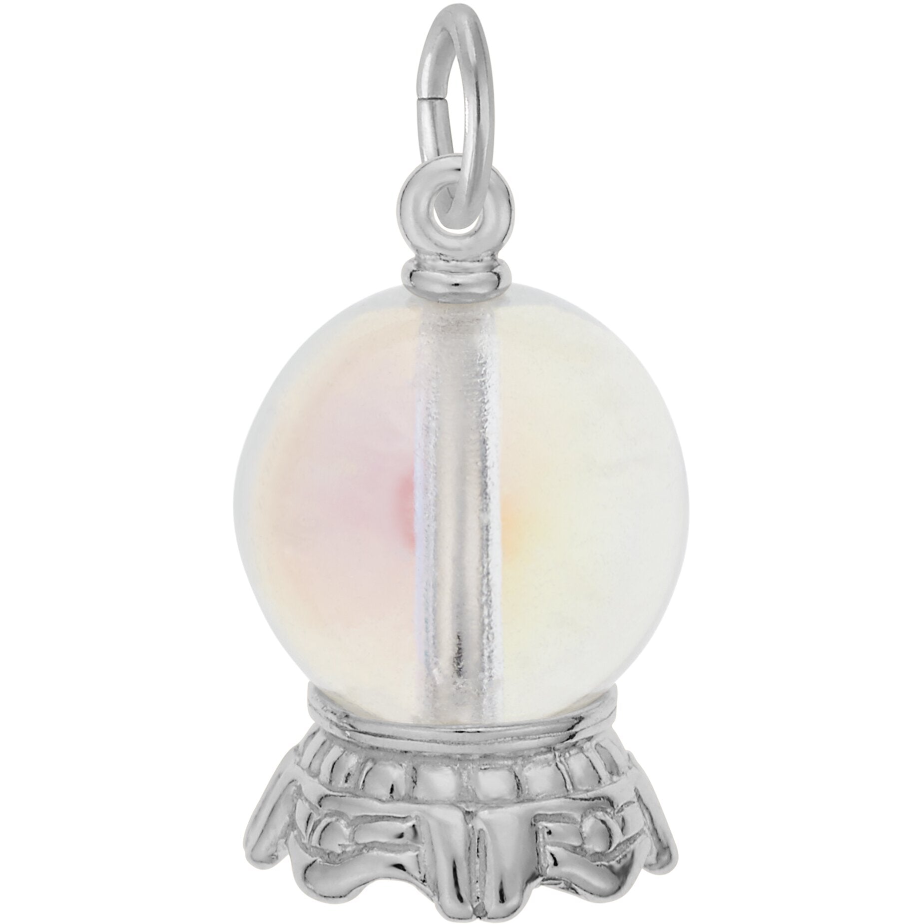 Sterling Silver Crystal Ball Charm - 15mm x 11mm – FindingKing