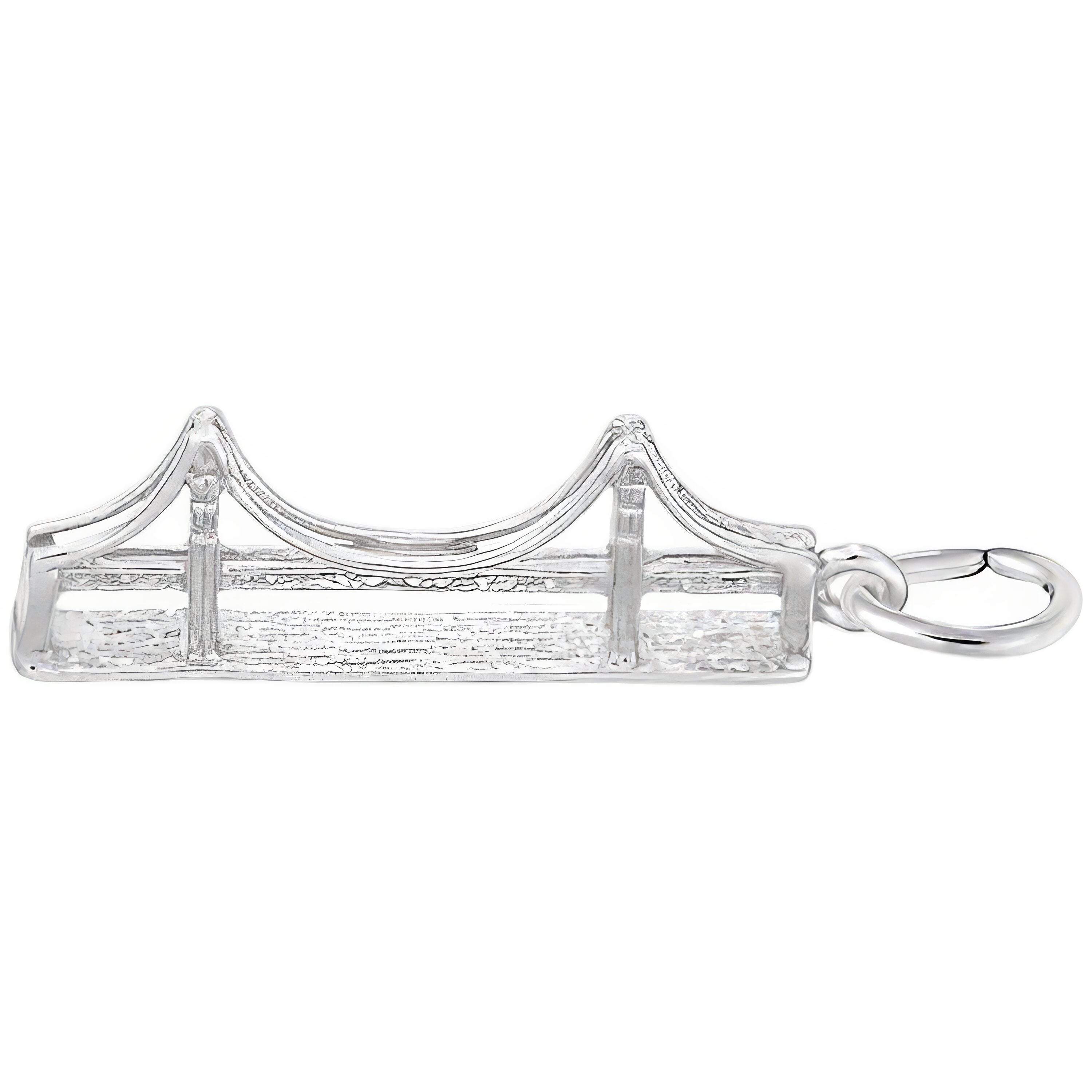 Sterling Silver Golden Gate Bridge Charm - 9mm x 21mm – FindingKing