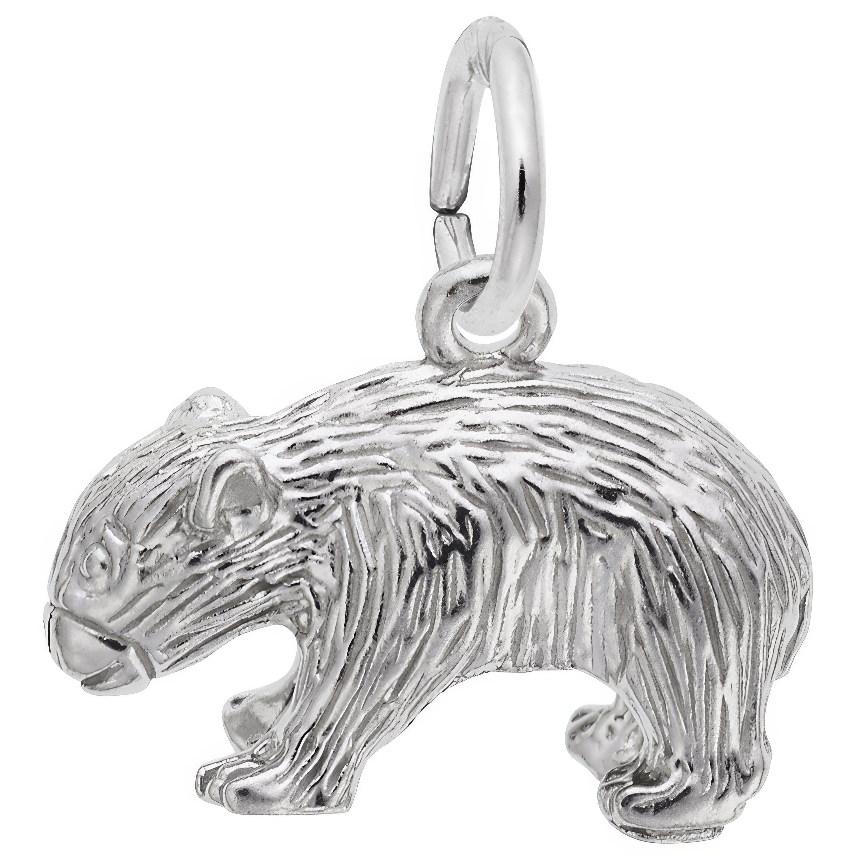 Wombat Charm - Metal - Sterling Silver – FindingKing