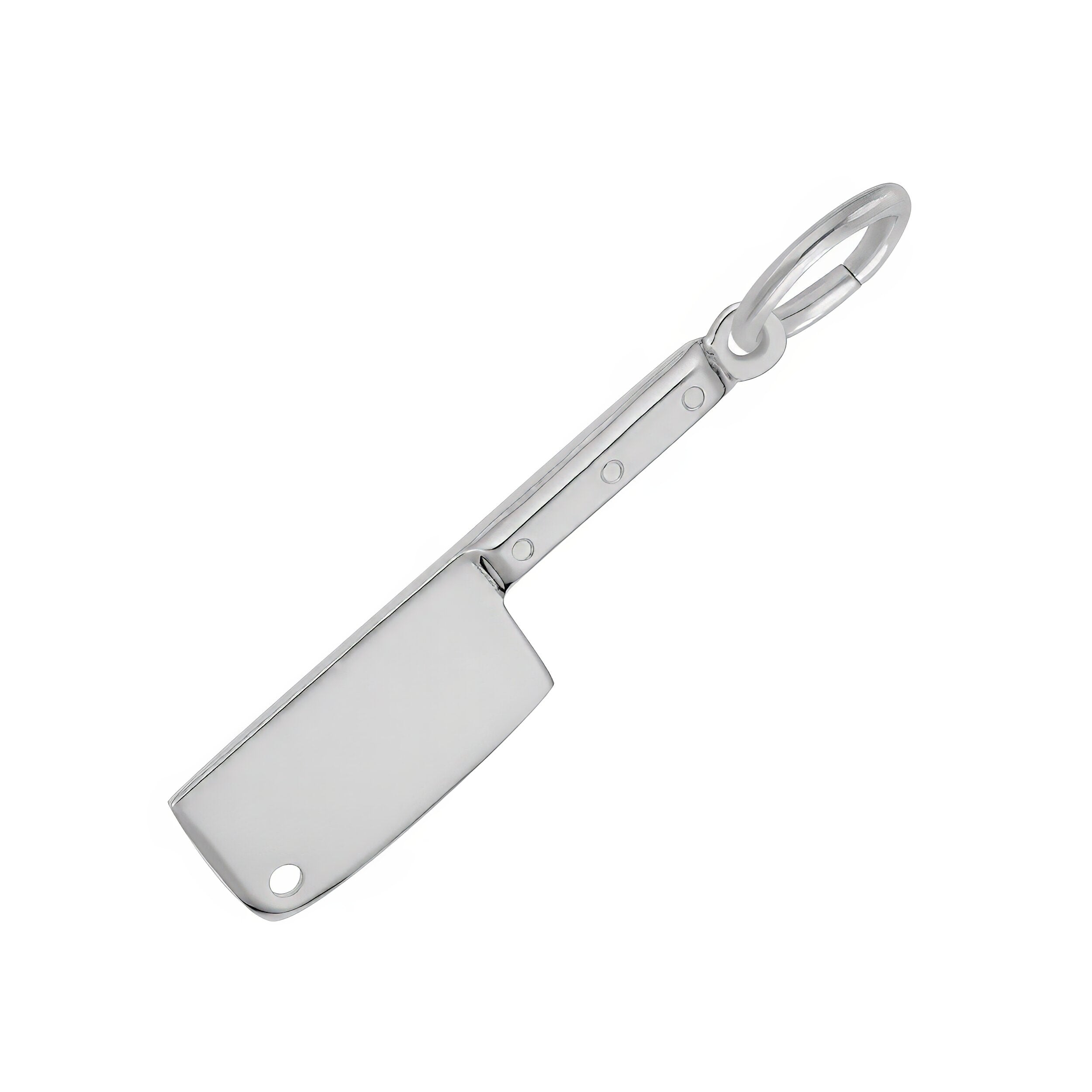 Meat Cleaver Charm - Metal - Sterling Silver – FindingKing