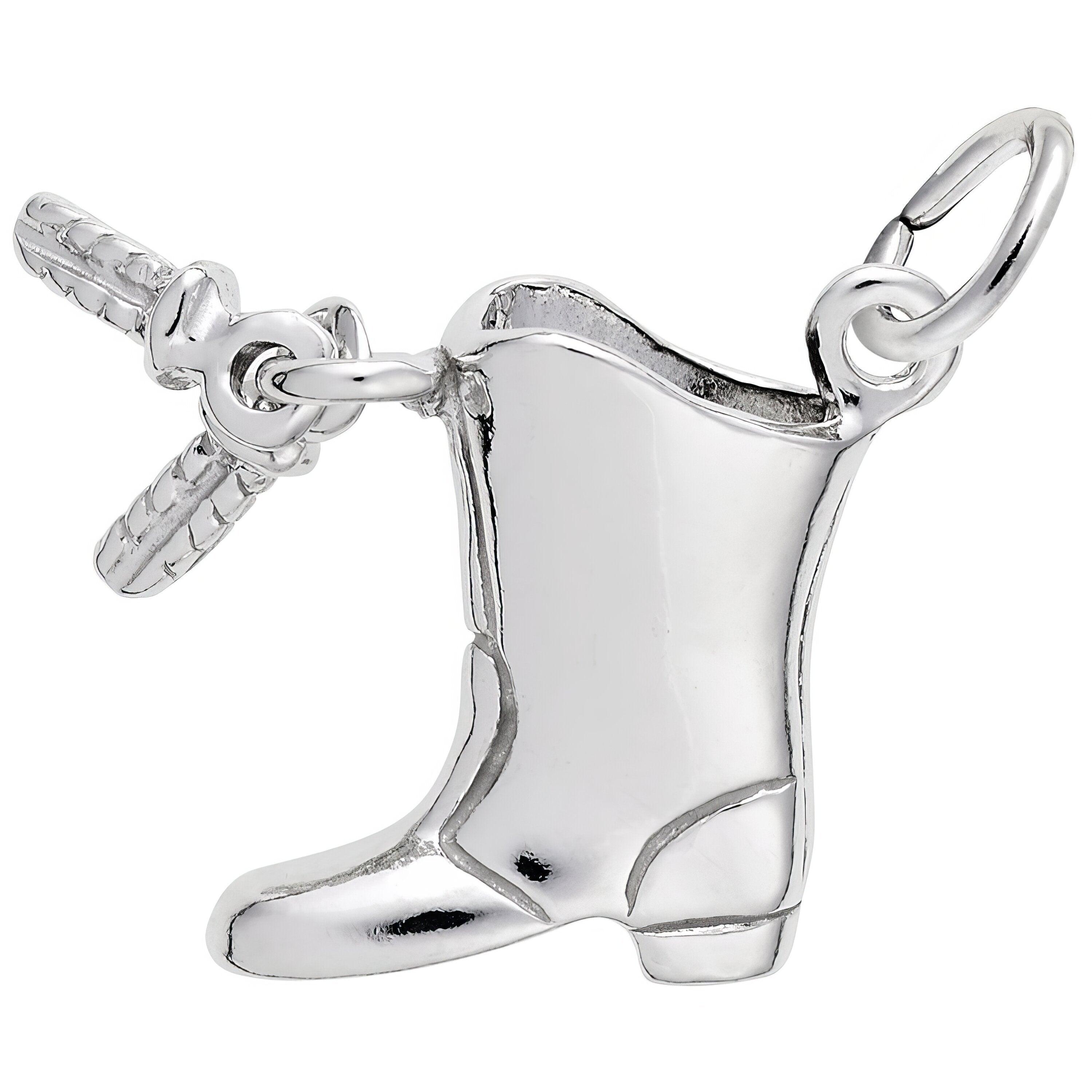 Drill Team Boot Charm - Metal - Sterling Silver – FindingKing