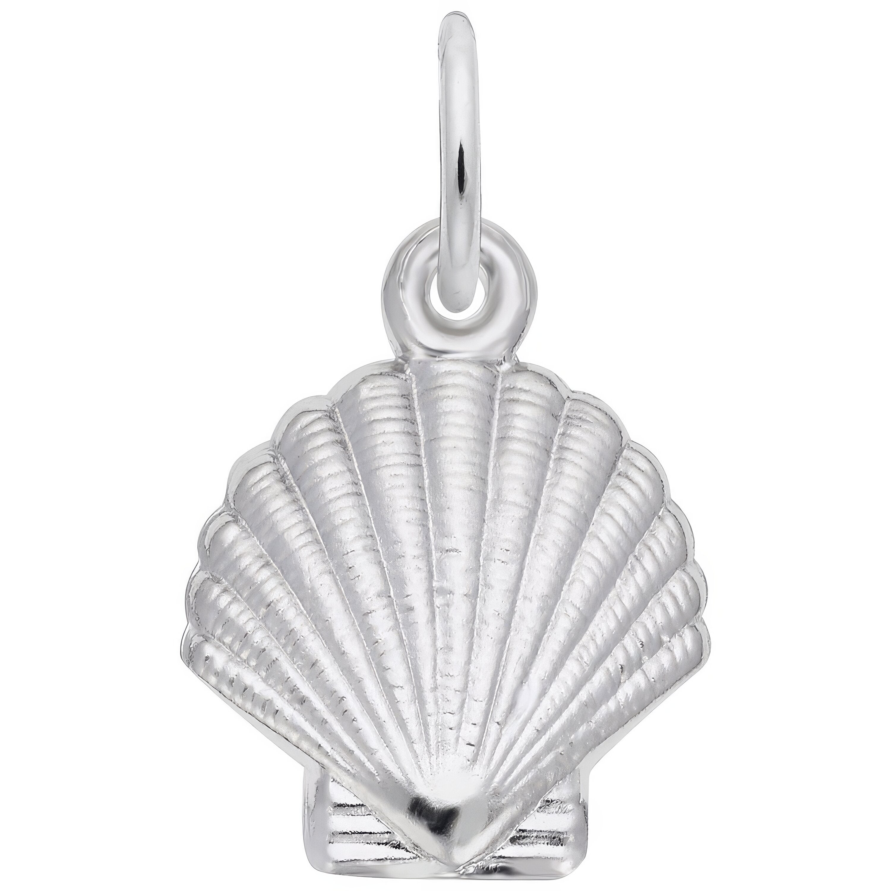 Sterling Silver Shell Charm - 13mm x 14mm – FindingKing