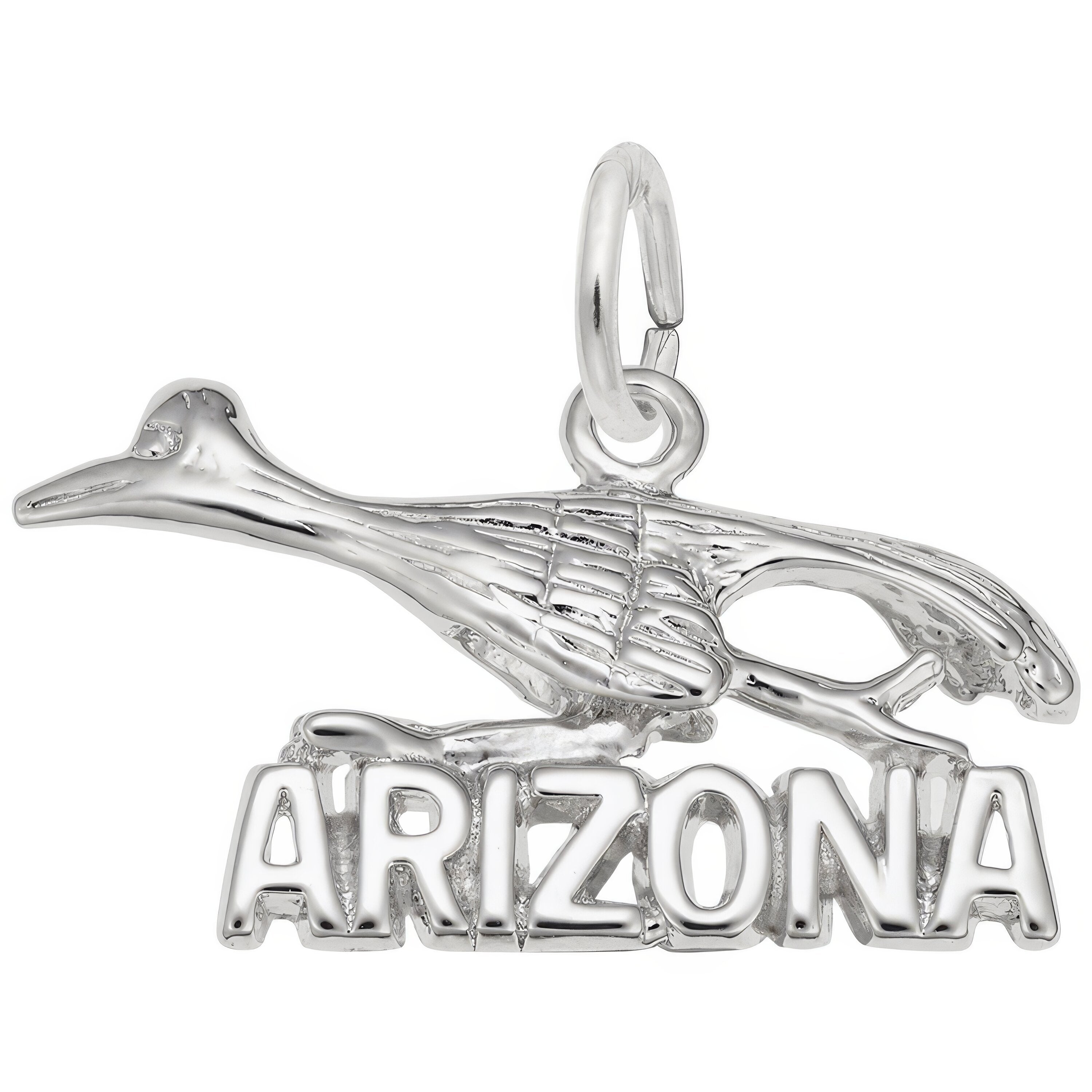 Sterling Silver Arizona Road Runner Charm - 11mm x 25mm – FindingKing