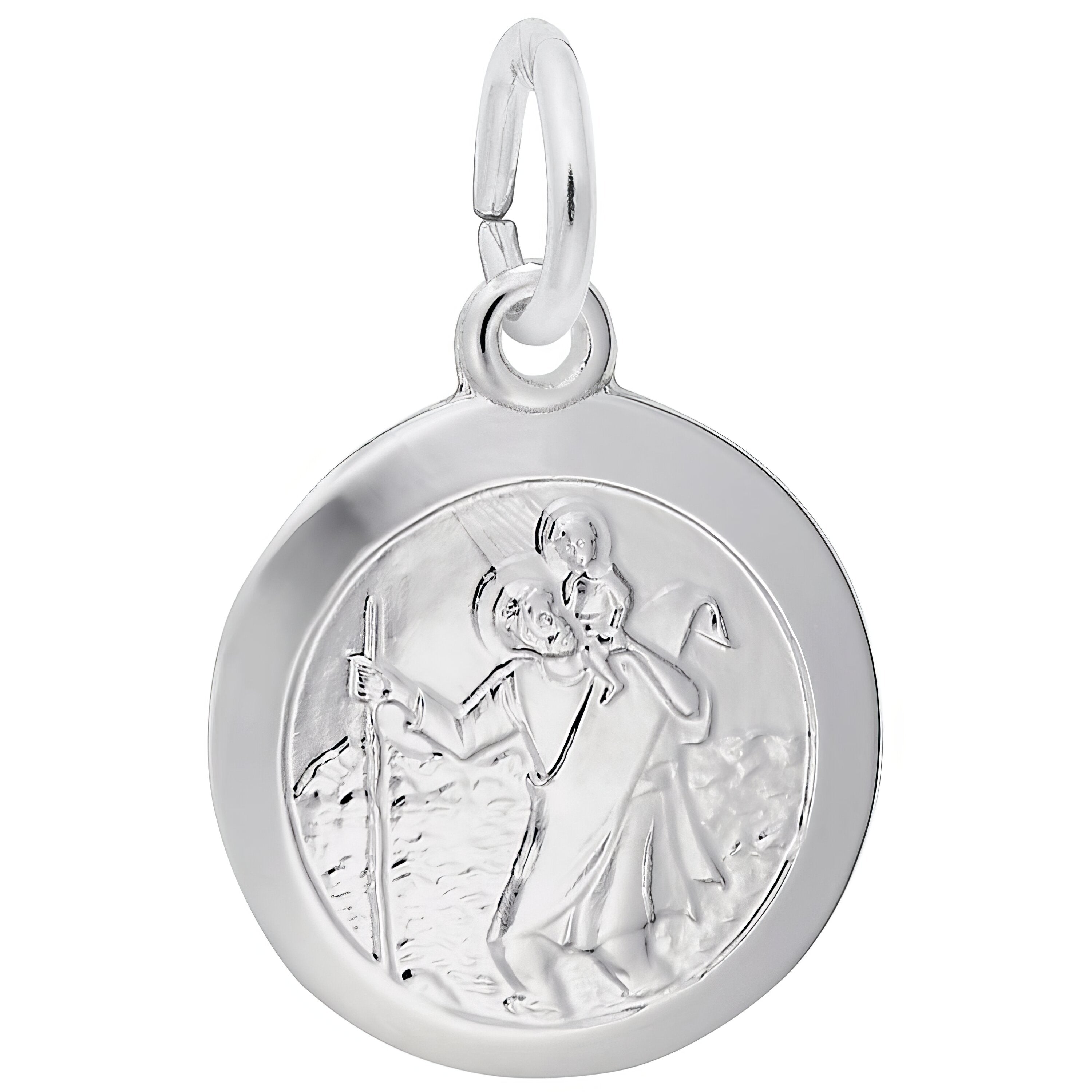 Small St. Christopher Charm - Metal - Sterling Silver – FindingKing