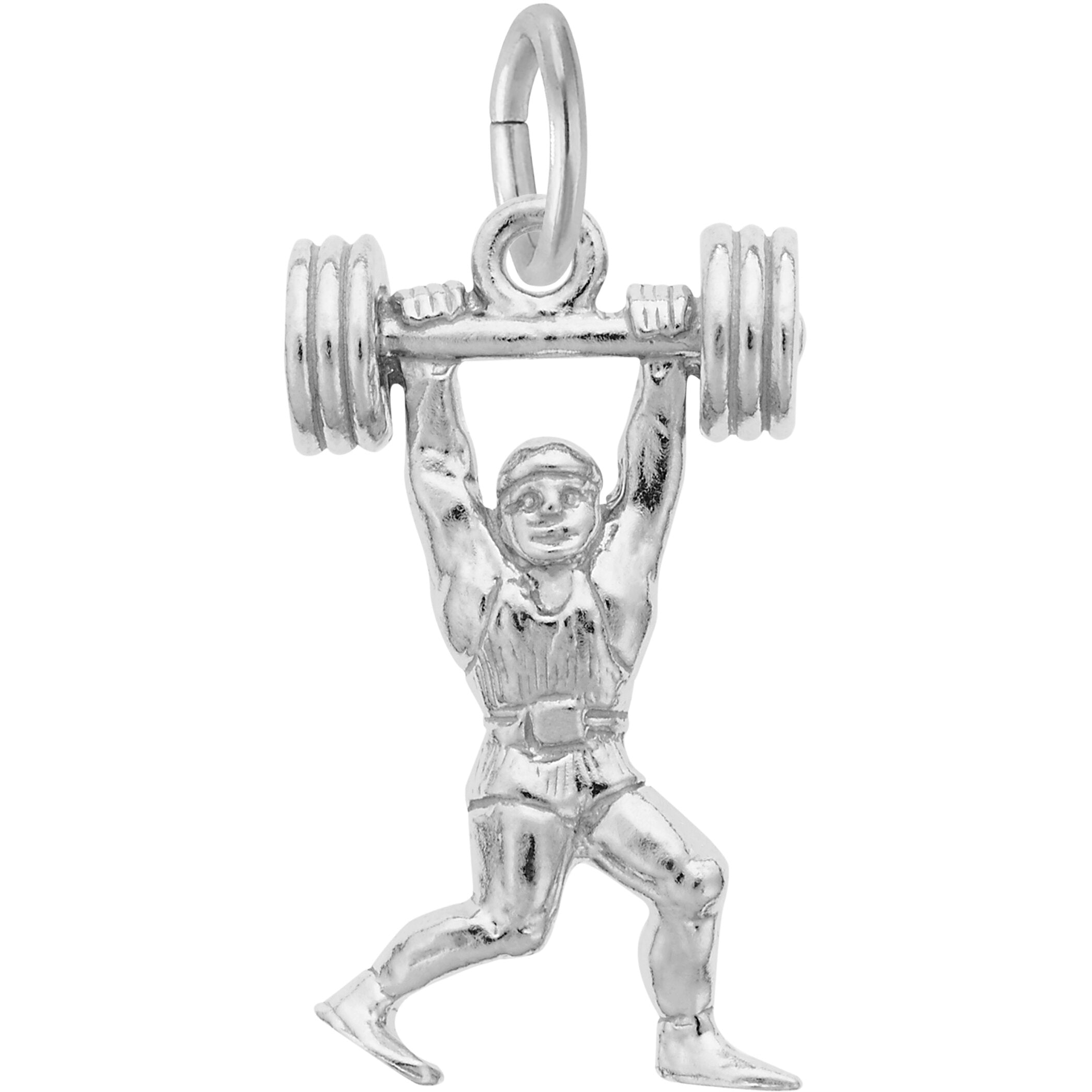 Body Builder Charm - Metal - Sterling Silver – FindingKing