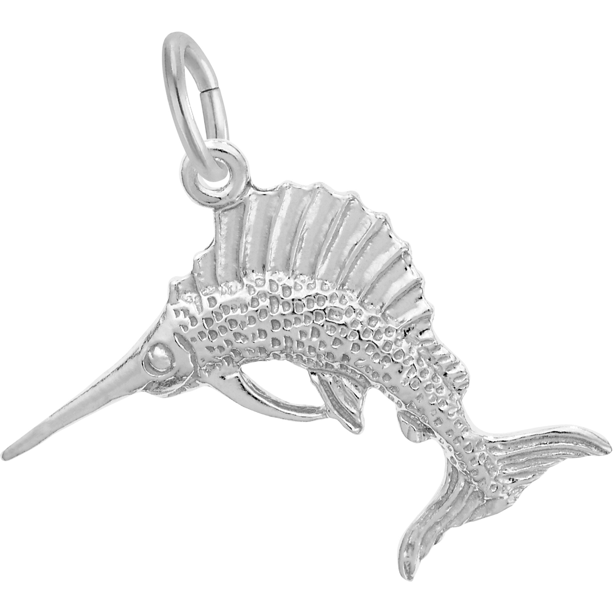 Sterling Silver Sailfish Charm - 11mm x 26mm – FindingKing
