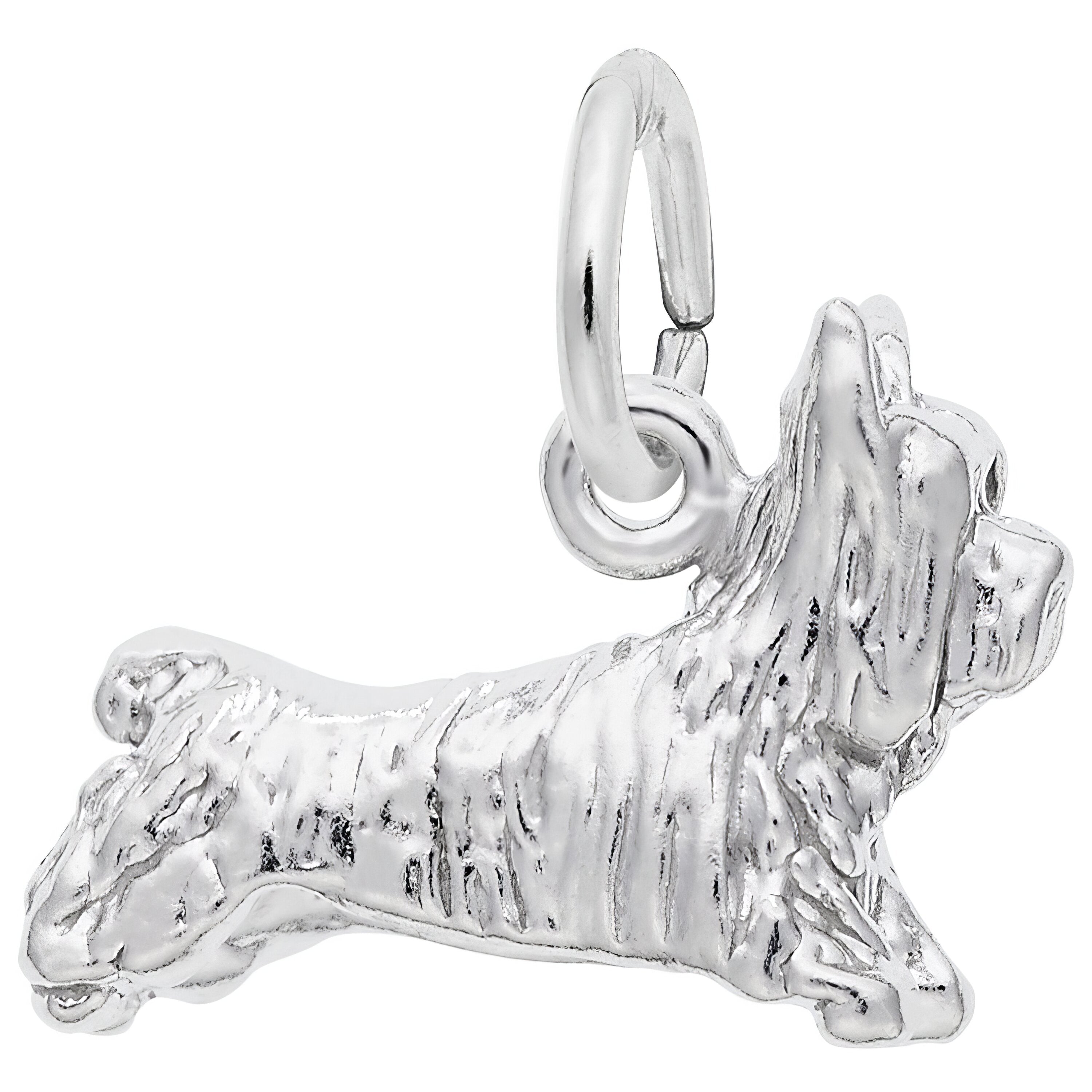 Terrier Dog Charm - Metal - Sterling Silver – FindingKing