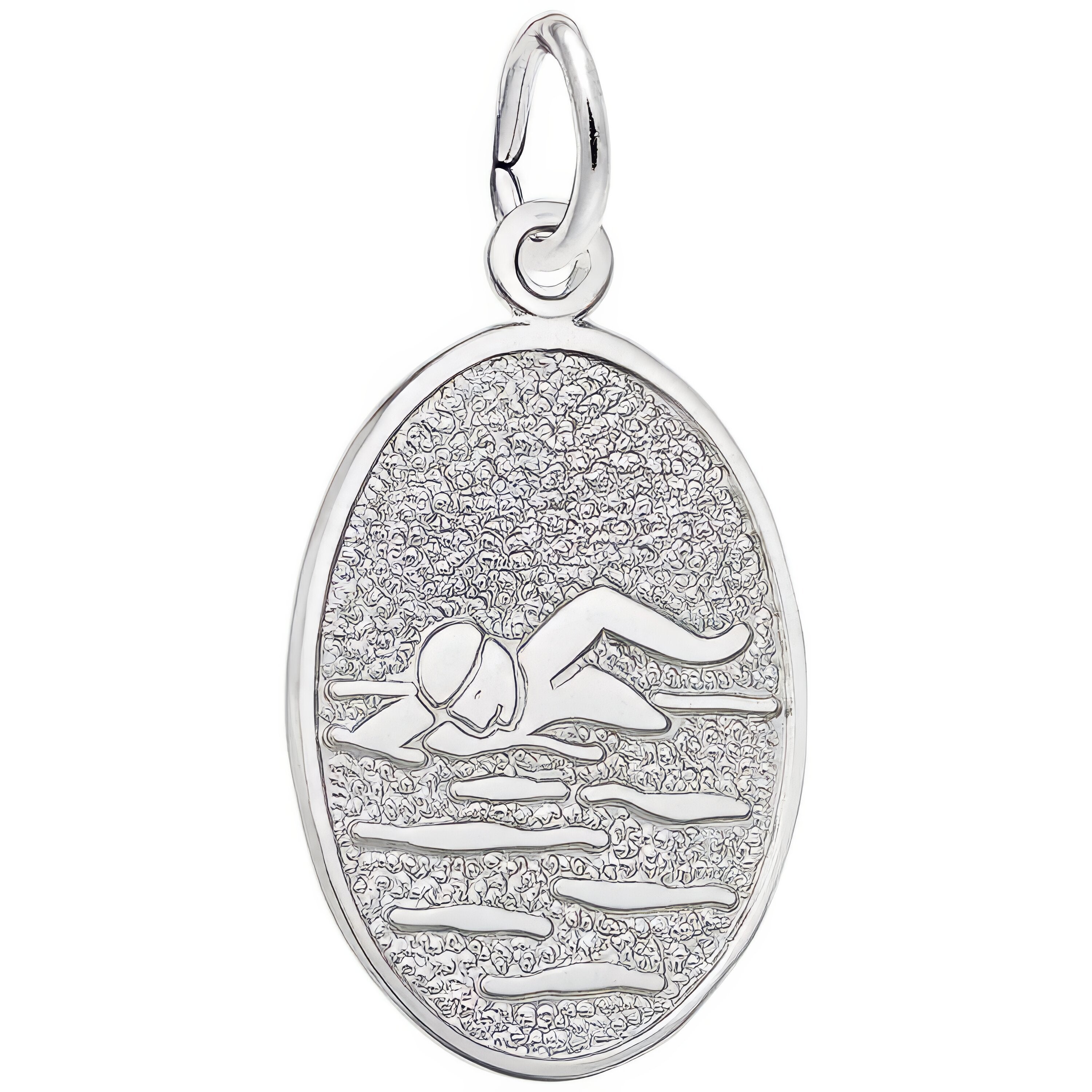 Charms Sterling Silver Swimmer Charm – FindingKing